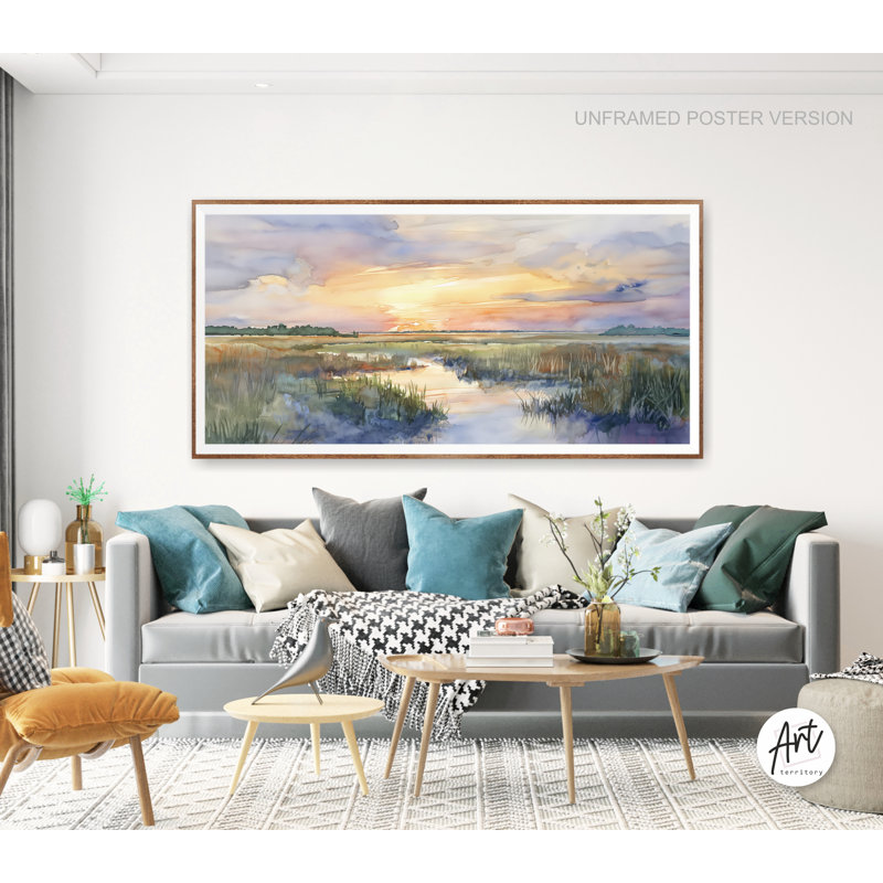 ART TERRITORY Marsh Sunset, Landscape Painting, Carolina Lowcountry ...