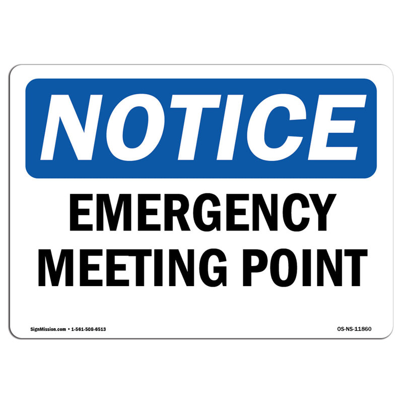 SignMission Emergency Meeting Point Sign | Wayfair