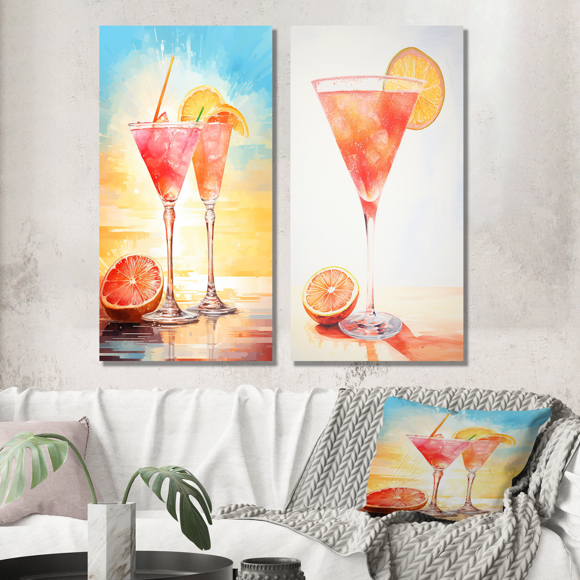 Lark Manor™ Daiquiri Dawn Cocktail Glass - Cocktails Canvas Art Print ...