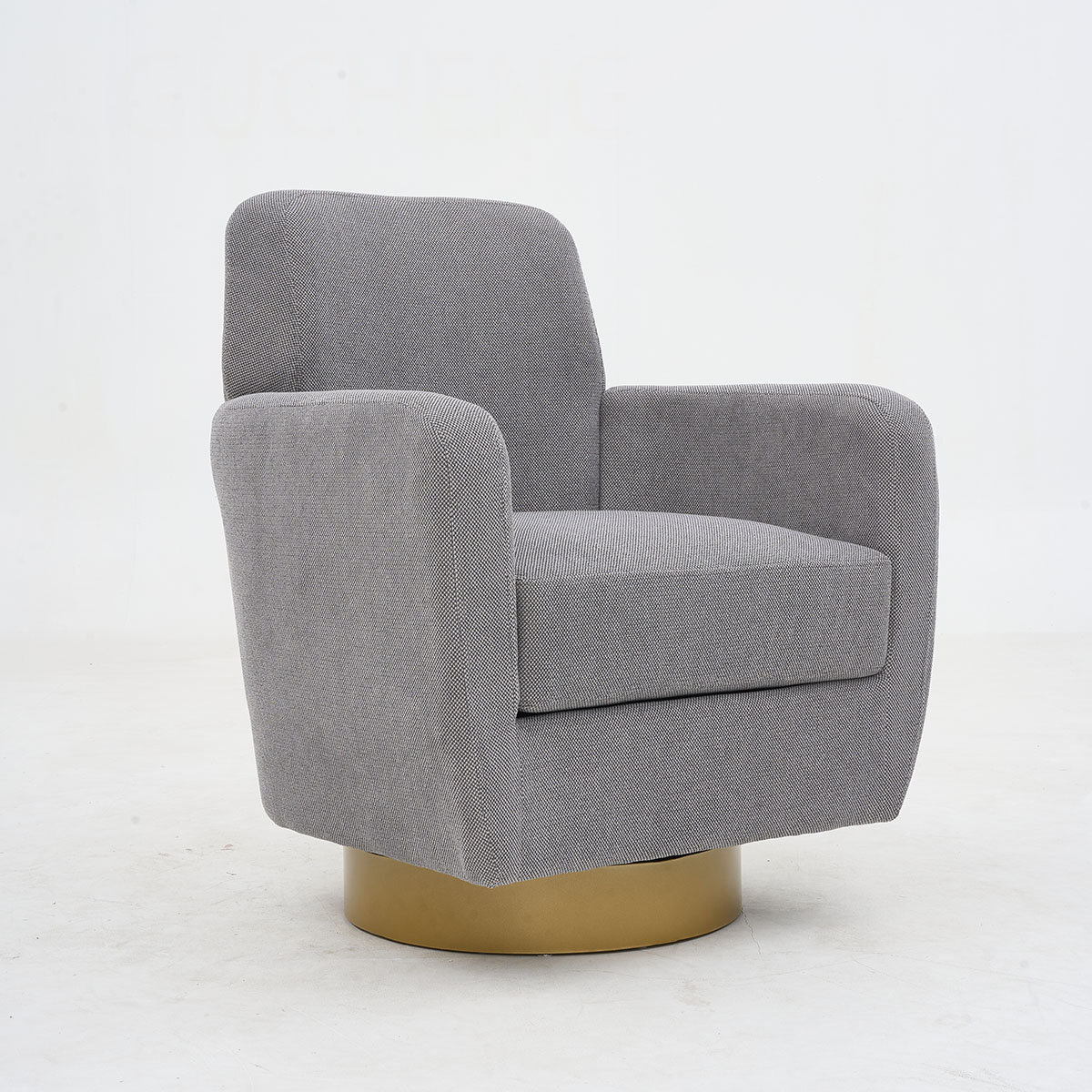 Mercer41 Ergonomic Rotating Armchair with Linen Fabric for Various ...