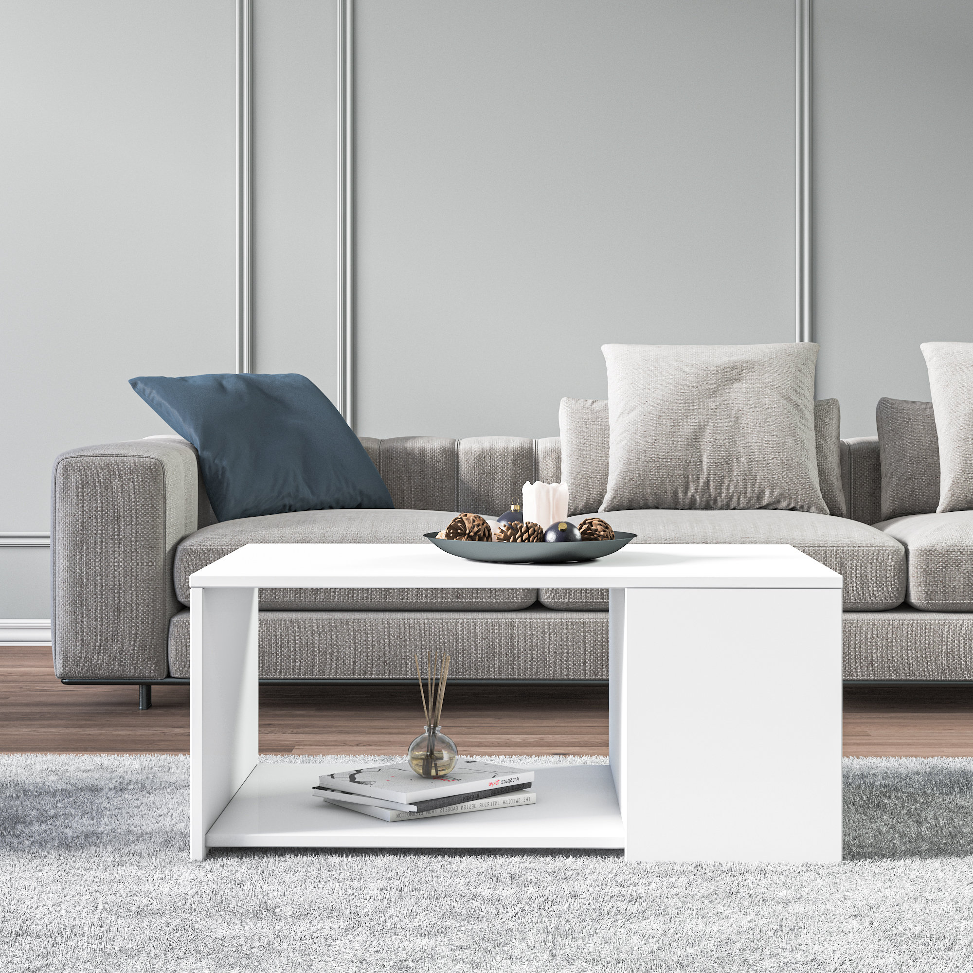 Latitude Run® Adalicia Drum Coffee Table with Storage & Reviews | Wayfair