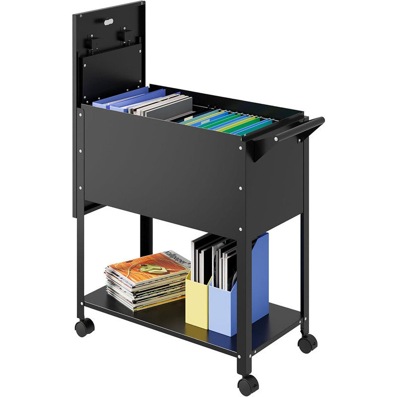 Latitude Run® Rolling File Cabinet, Mobile File Cart with Lock, with ...