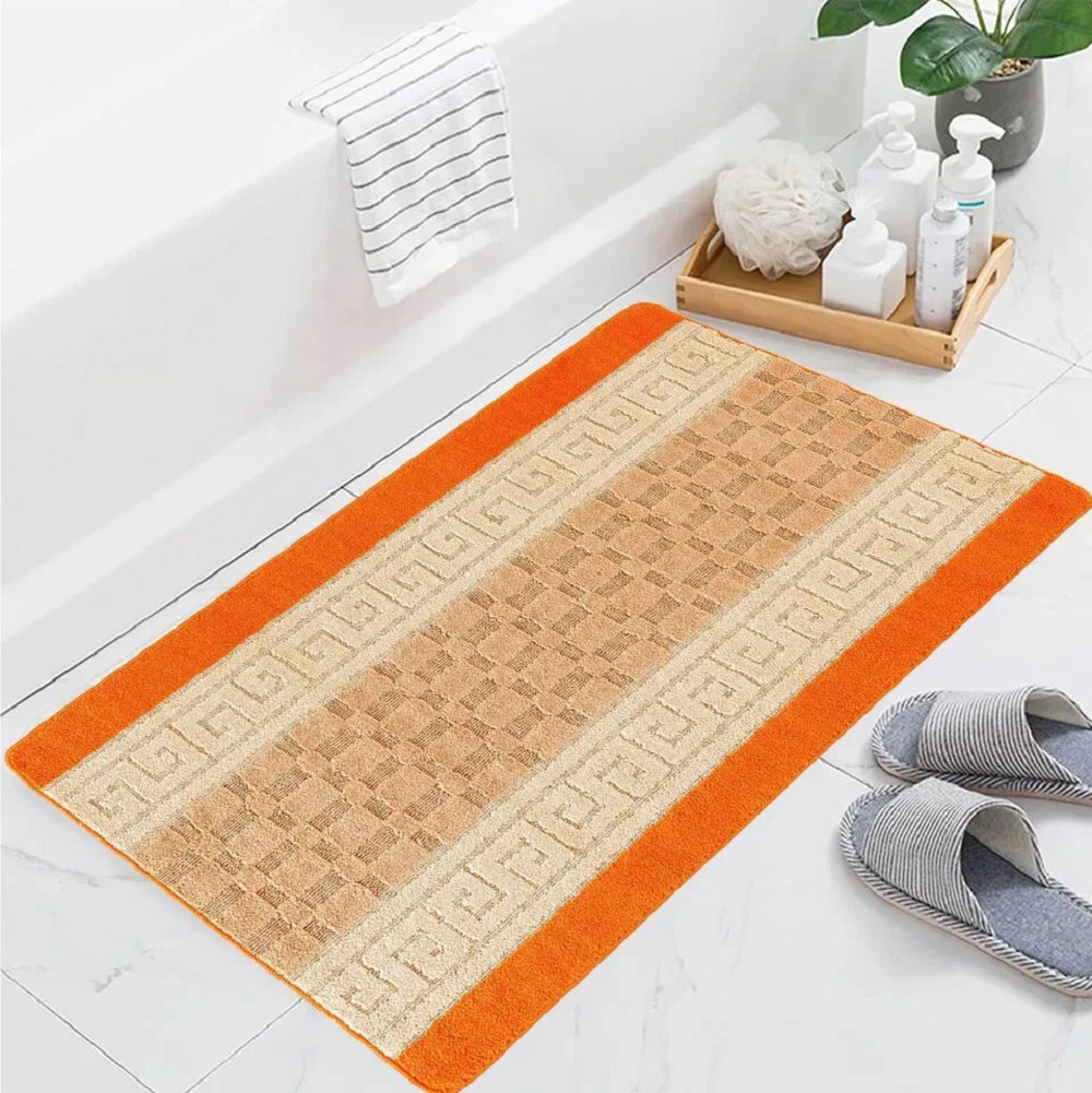 17 Stories Nada Gel Back 60 x 110 Orange Rug | Wayfair.co.uk