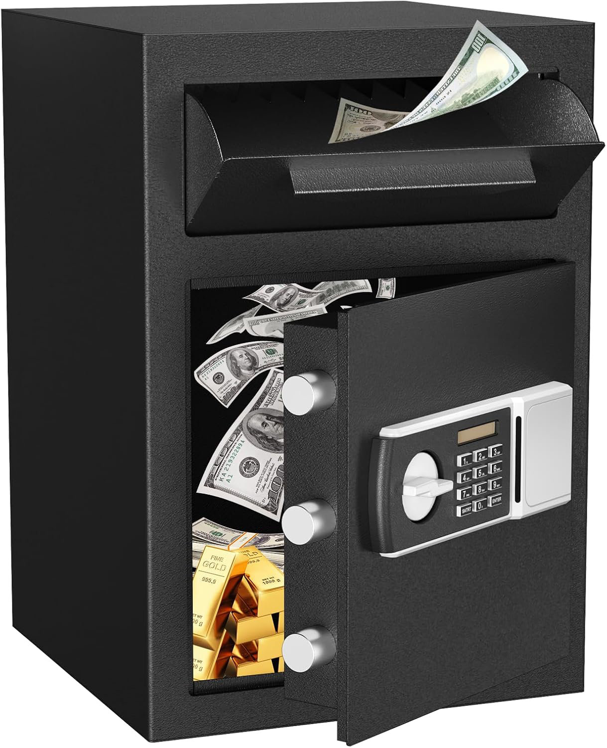 LIZEVINC 2.5 Cubic Feet Extra Large Safe Box, Security Safes Heavy Duty ...