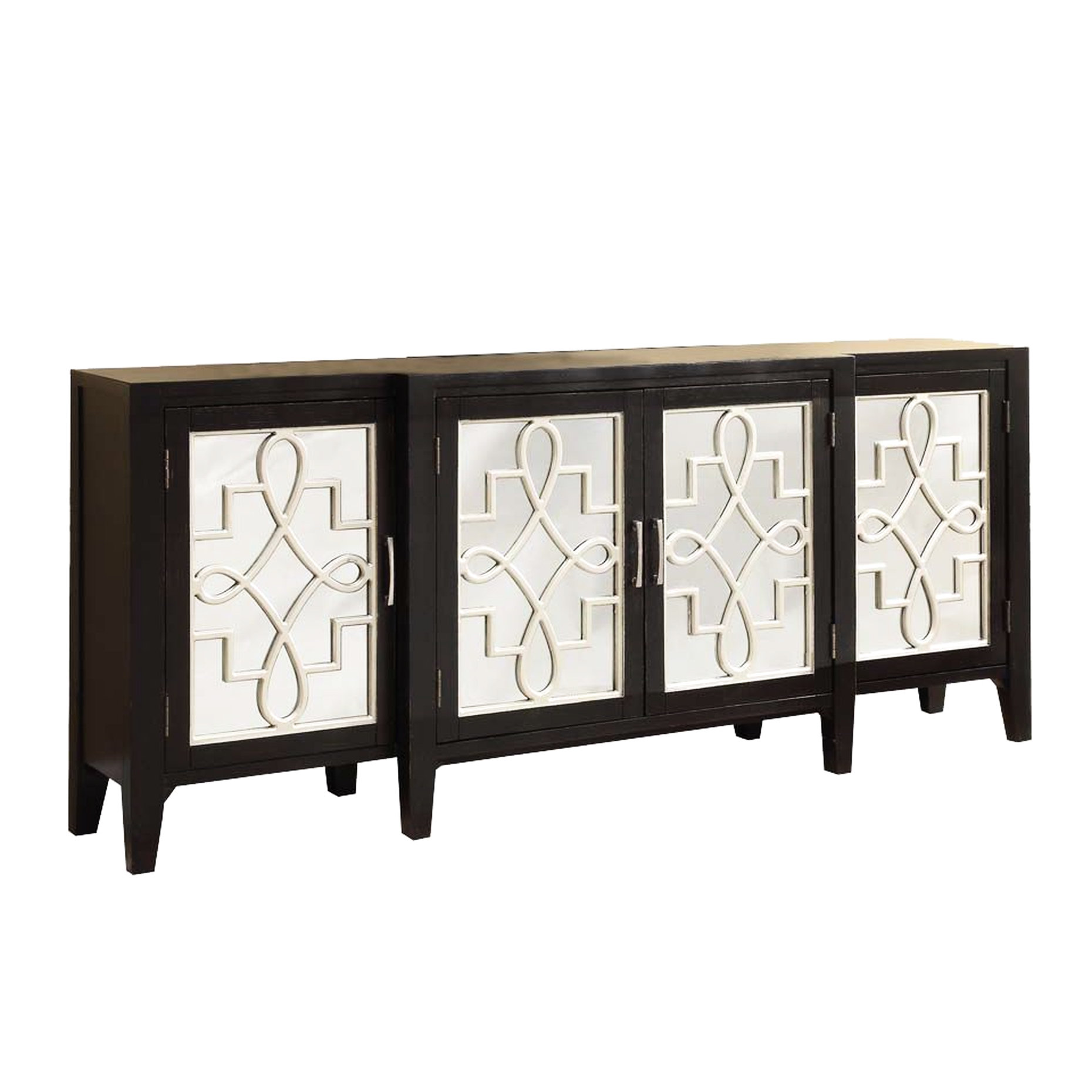 Wildon Home® Versatile 4-door Antique Black Console Cabinet With ...