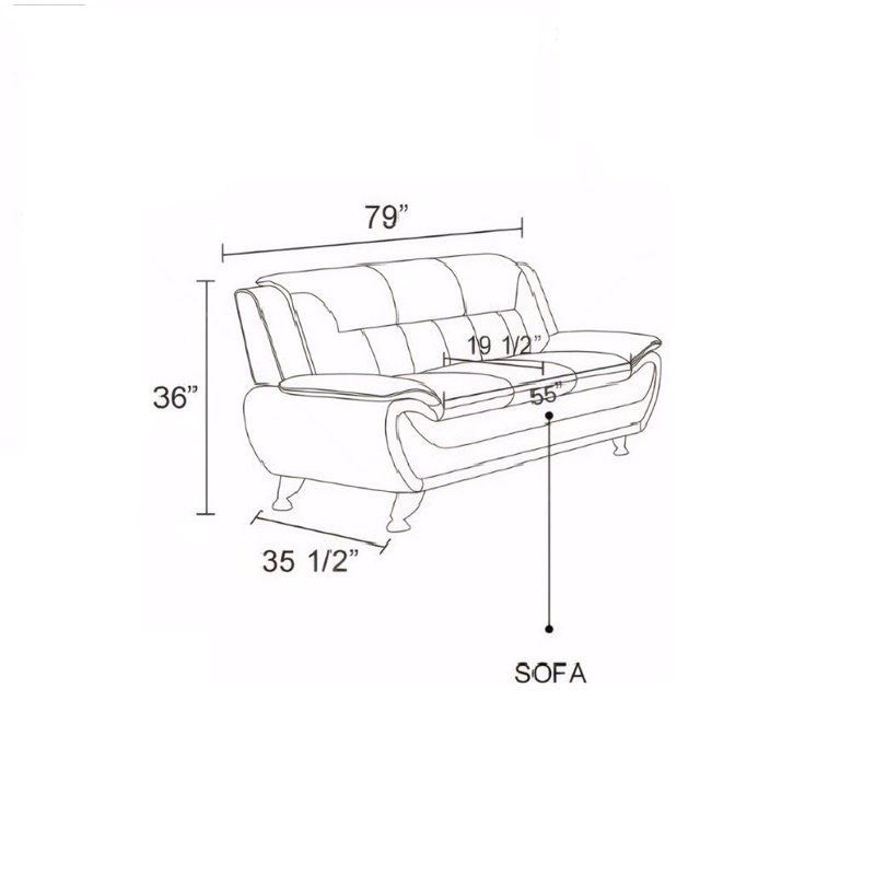 Wrought Studio™ Chezky 79'' Faux Leather Armless Sofa & Reviews | Wayfair