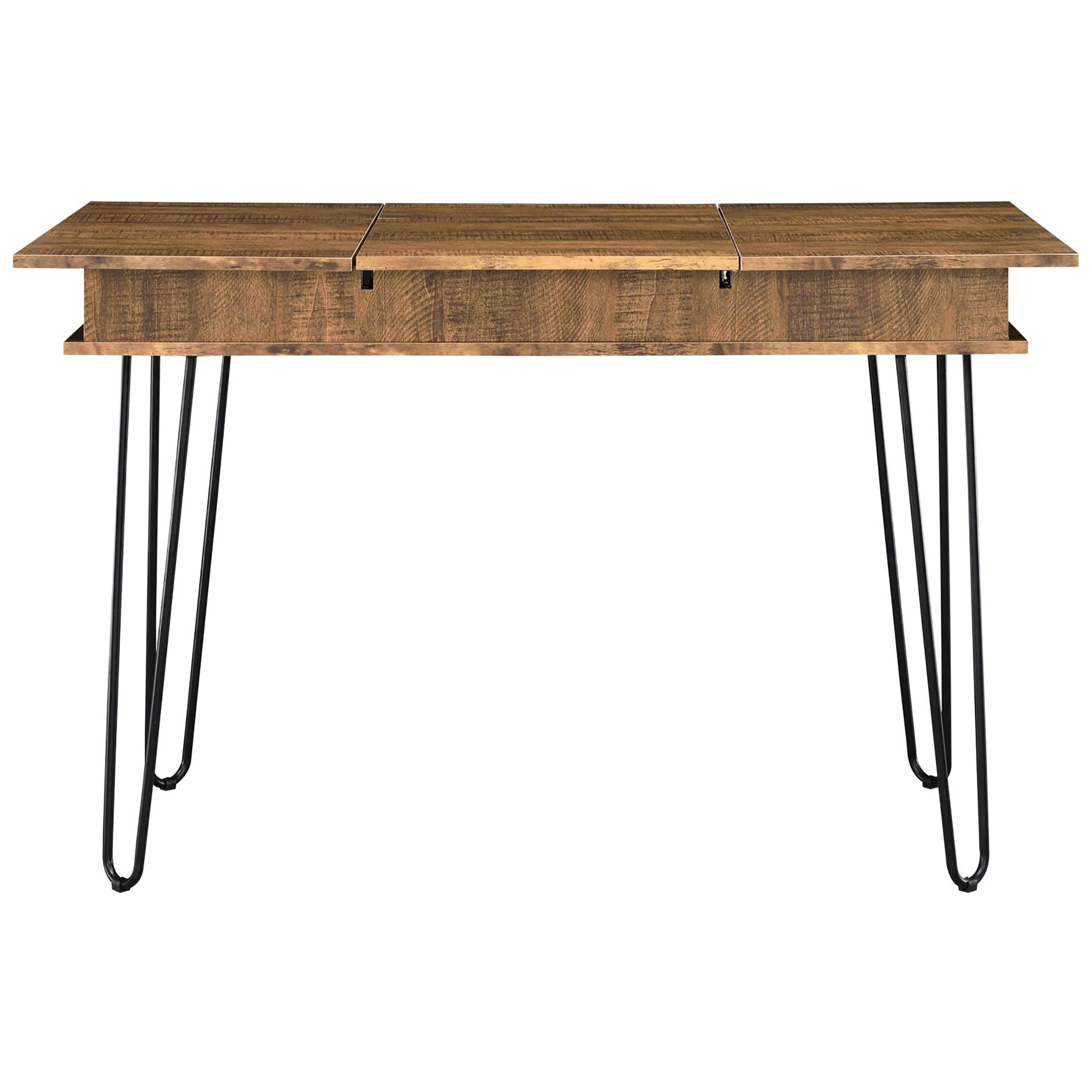 George Oliver Mid-century Modern Rustic Amber Desk With Hidden Storage ...