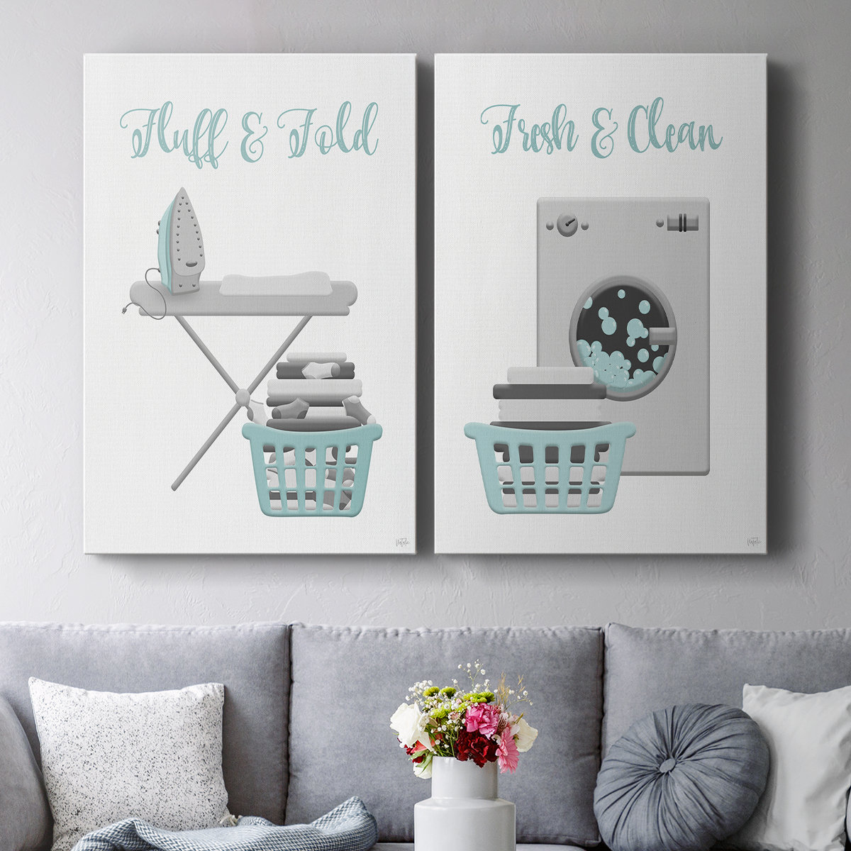 Red Barrel Studio® Fluff and Fold-Premium Gallery Wrapped Canvas -Ready ...