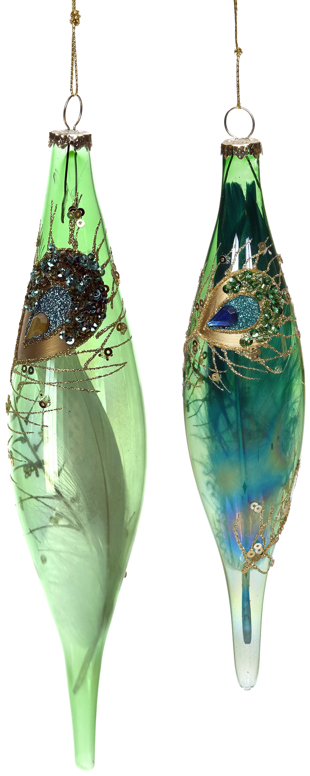 Mark Roberts Finial Peacock Ornament - 6 Inches Set Of 6 | Wayfair