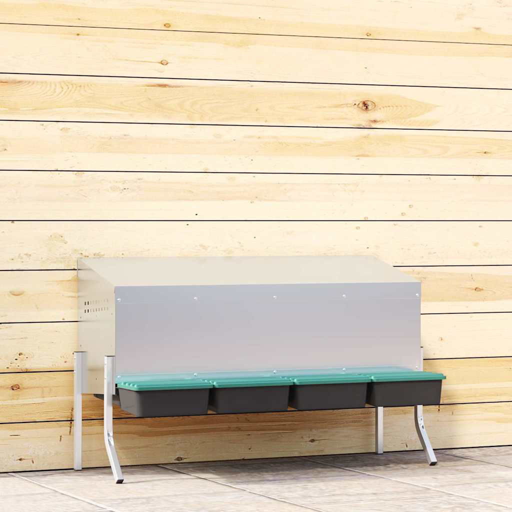 Archie & Oscar Chicken Nesting Box 3 Compartments With Legs Galvanised ...