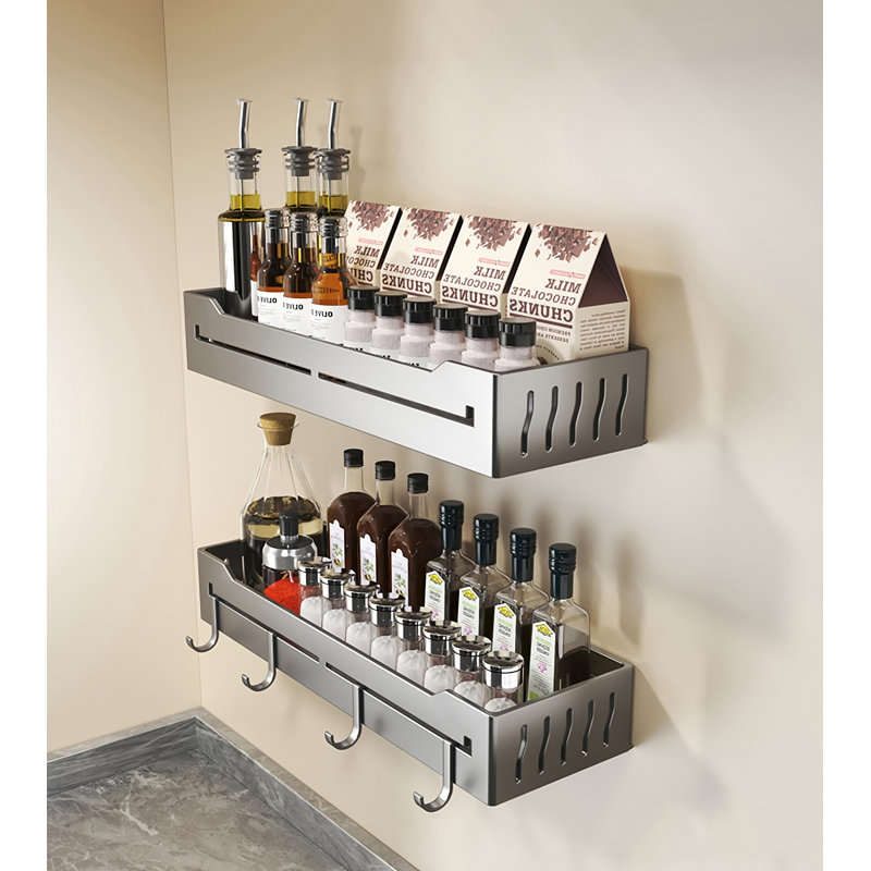 Mint Pantry® Wall-Mounted Kitchen Storage Shelf | Wayfair