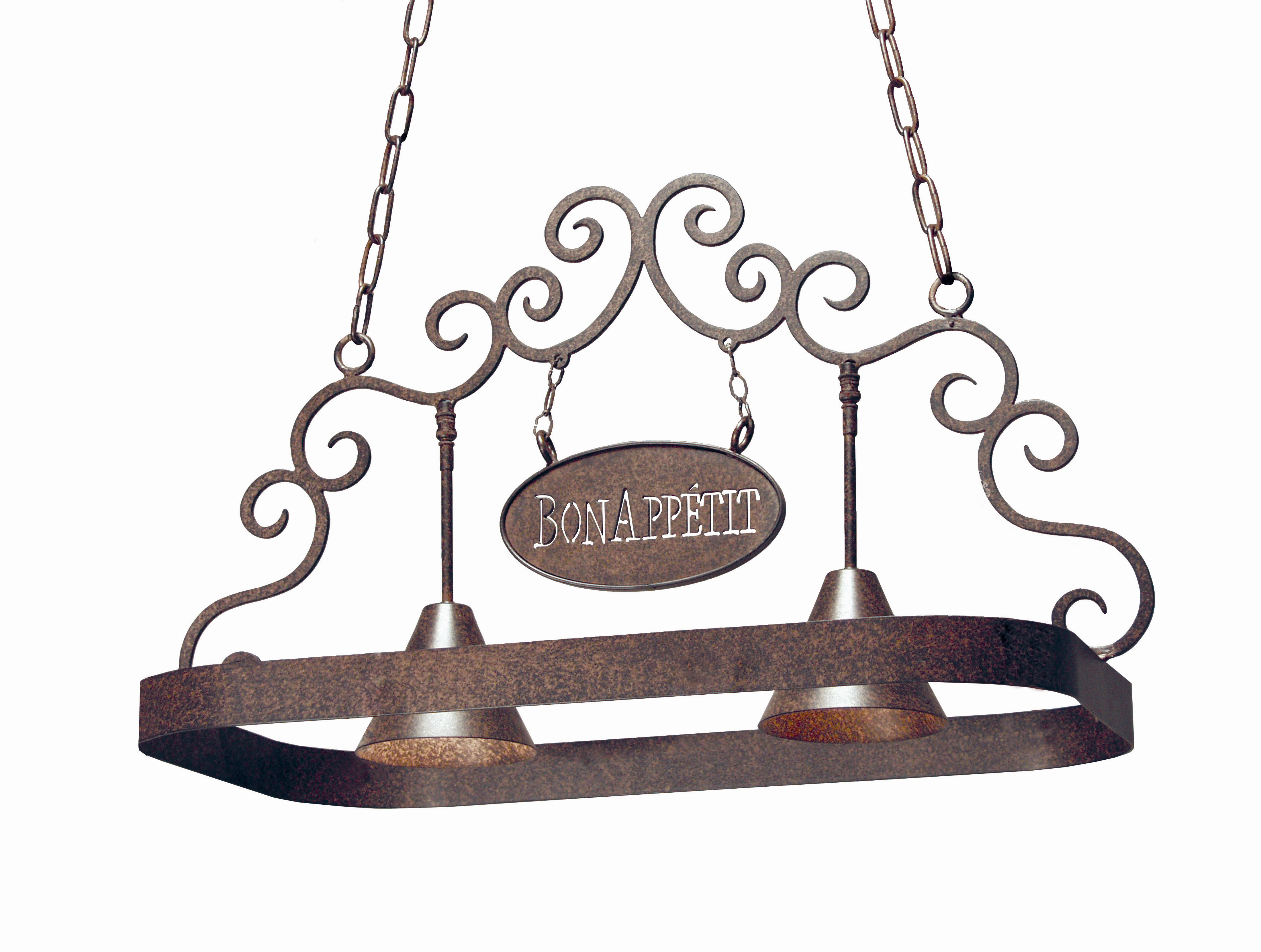 2nd Ave Lighting Bon Appetit Handcrafted Hanging Pot Rack | Wayfair