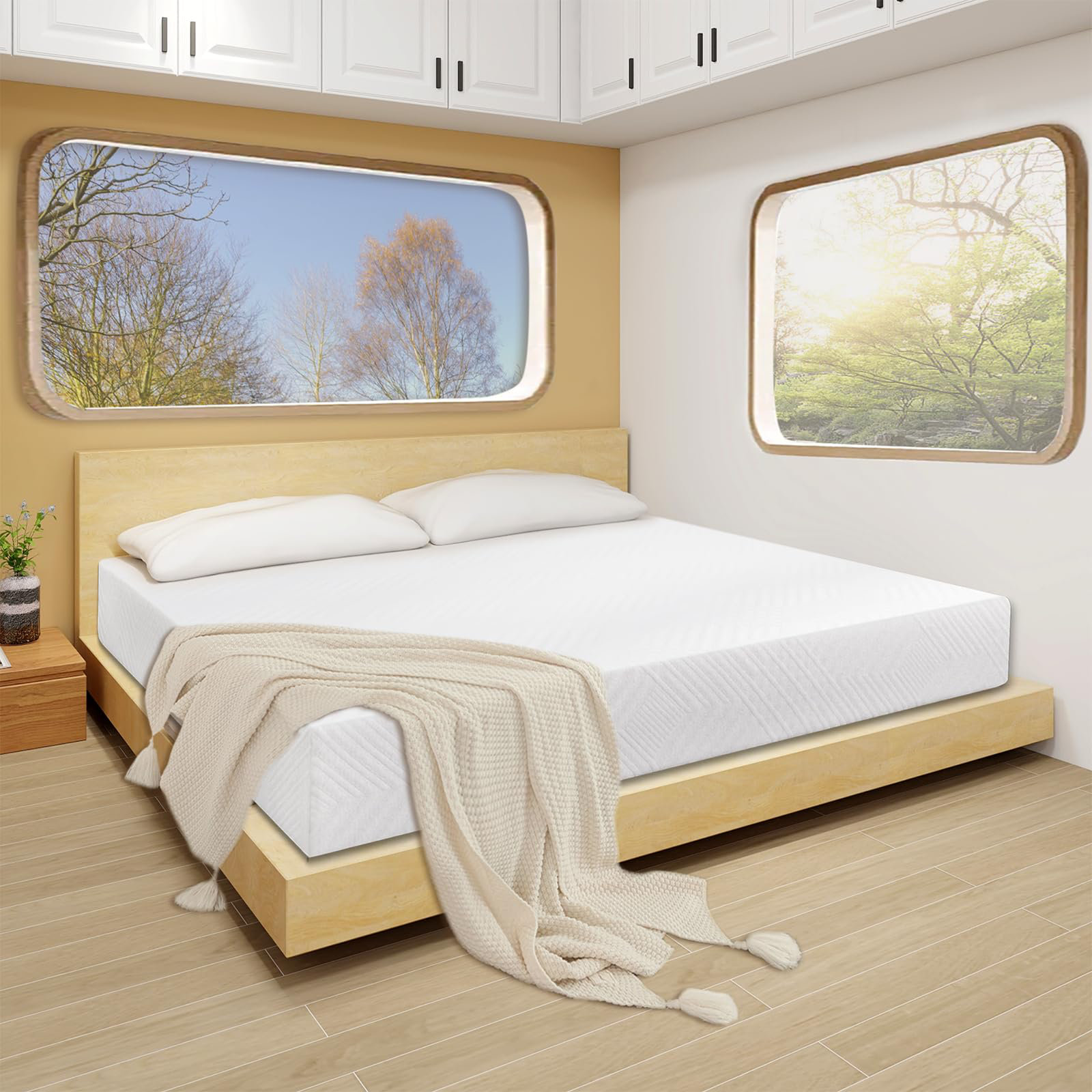 Alwyn Home 10'' Medium Gel Memory Foam RV Mattress for RVs, Campers ...