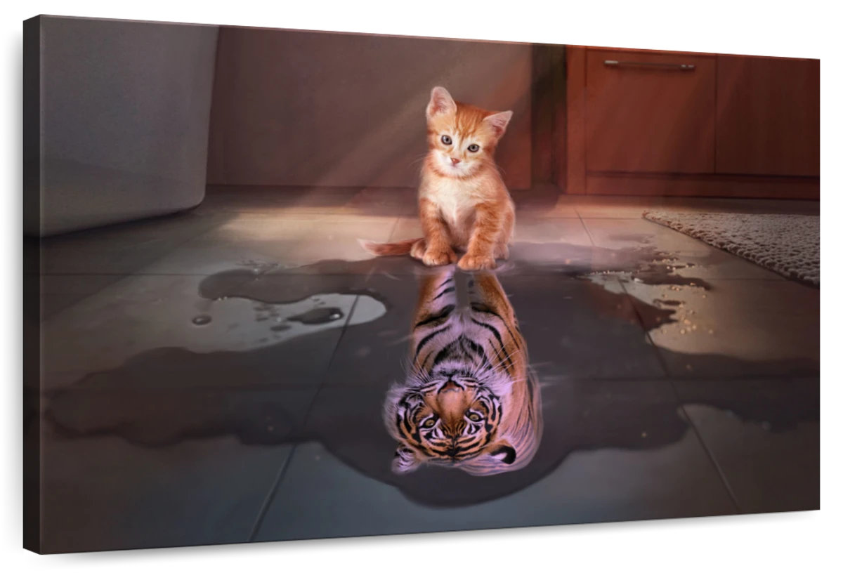 Ebern Designs Crowle Tiger Kitty | Wayfair