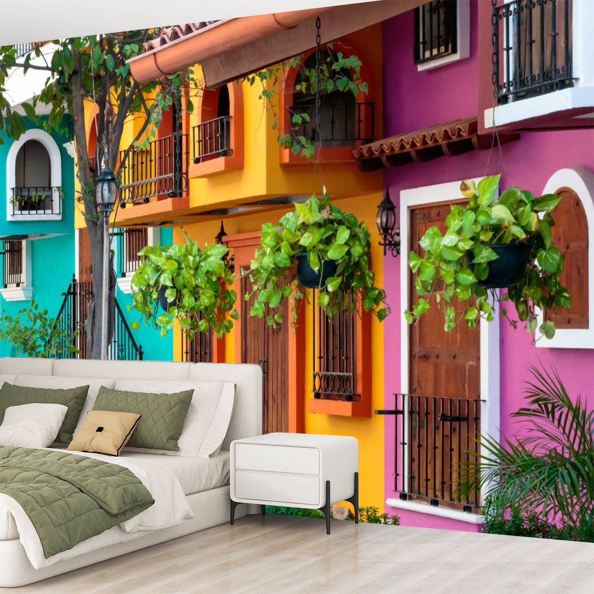 Latitude Run® Peel and Stick Canvas Wallpaper Wall Mural Quaint ...