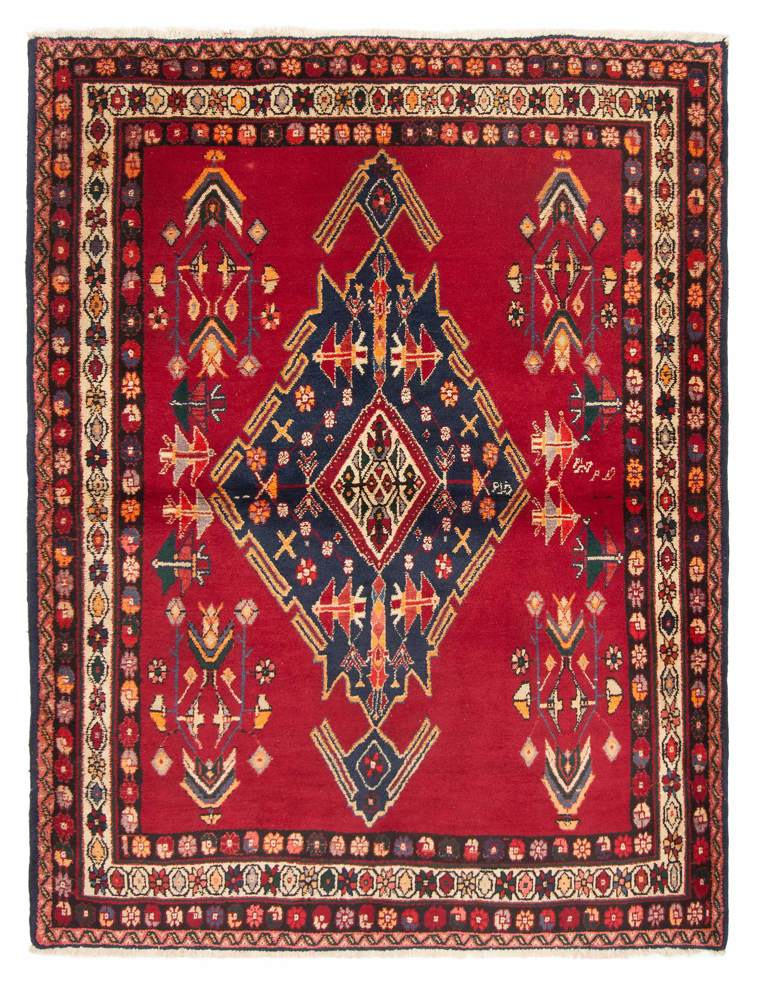 Isabelline Melis Vintage Red Rug 4'11" x 6'4" | Wayfair