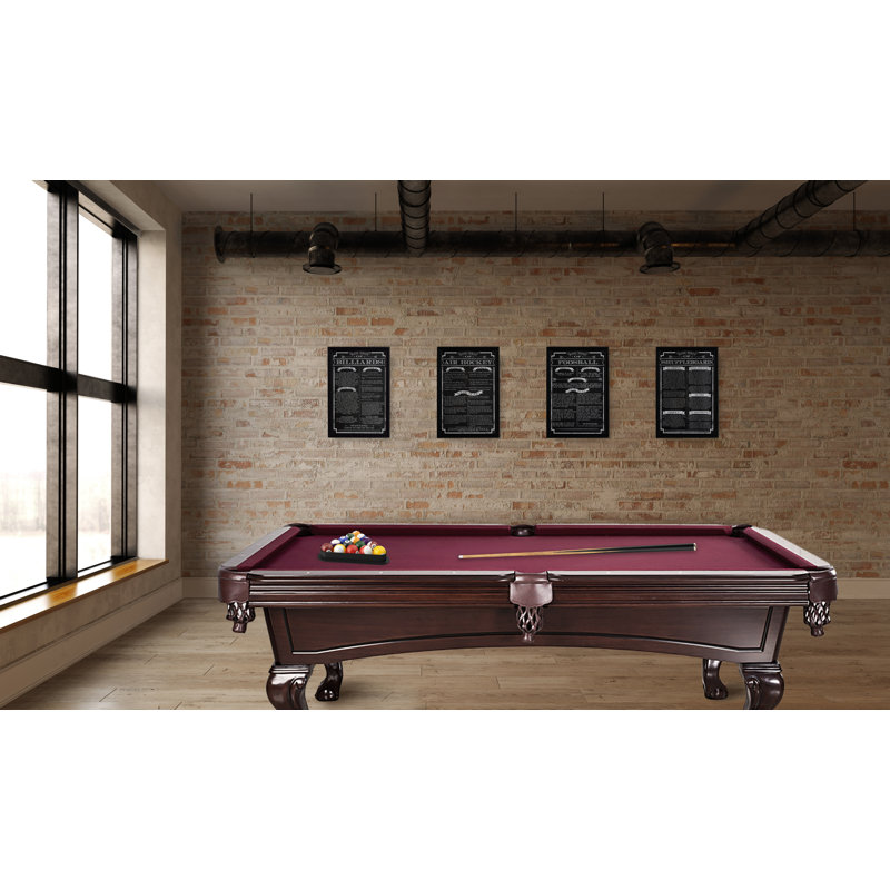 Hathaway Games 'Billiard Game Rules' - Picture Frame Textual Art Print ...