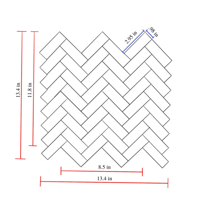 Symple Stuff Prestwyck 1" x 3" Natural Stone Mosaic Floor Tile ...