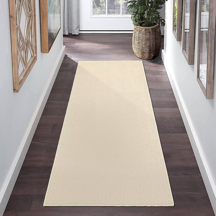 Ebern Designs Washable Area Rug for Living Room Solid Textured Vintage ...