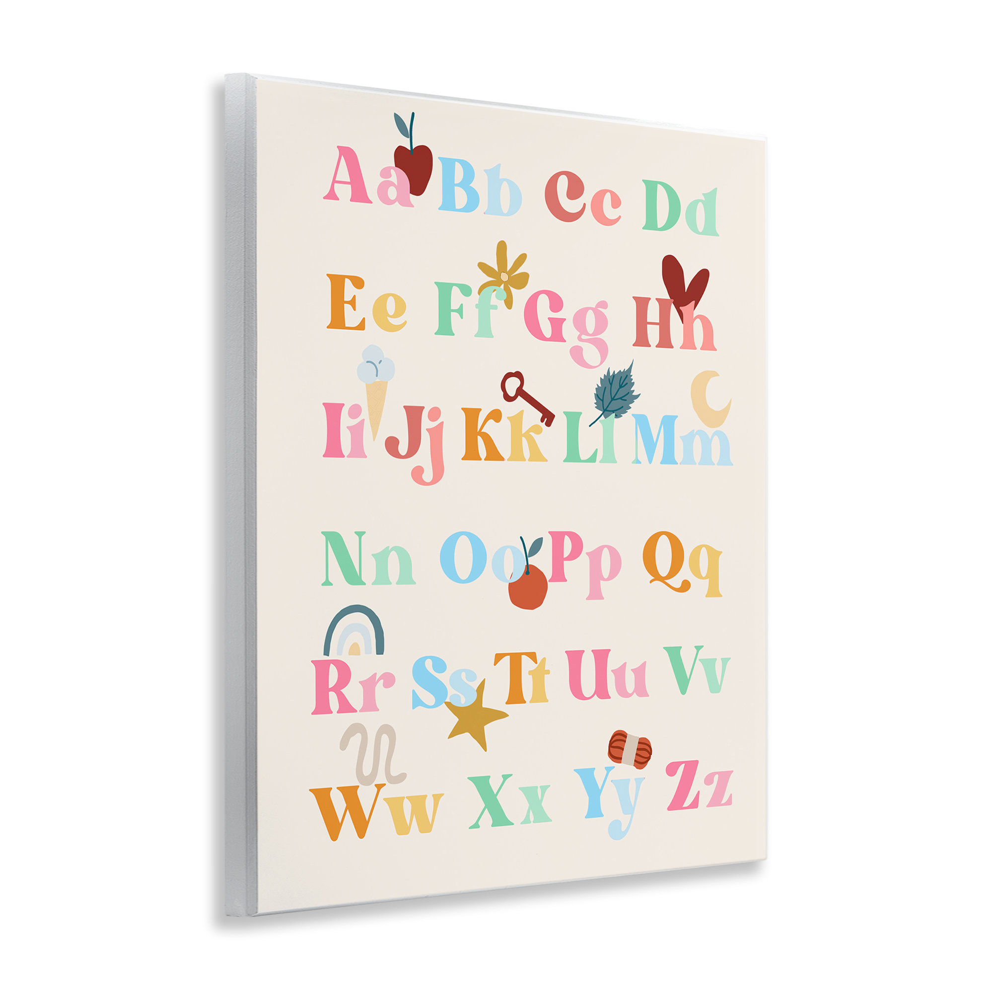 Stupell Industries Fun Alphabet Chart Wall Plaque Art by Daphne ...