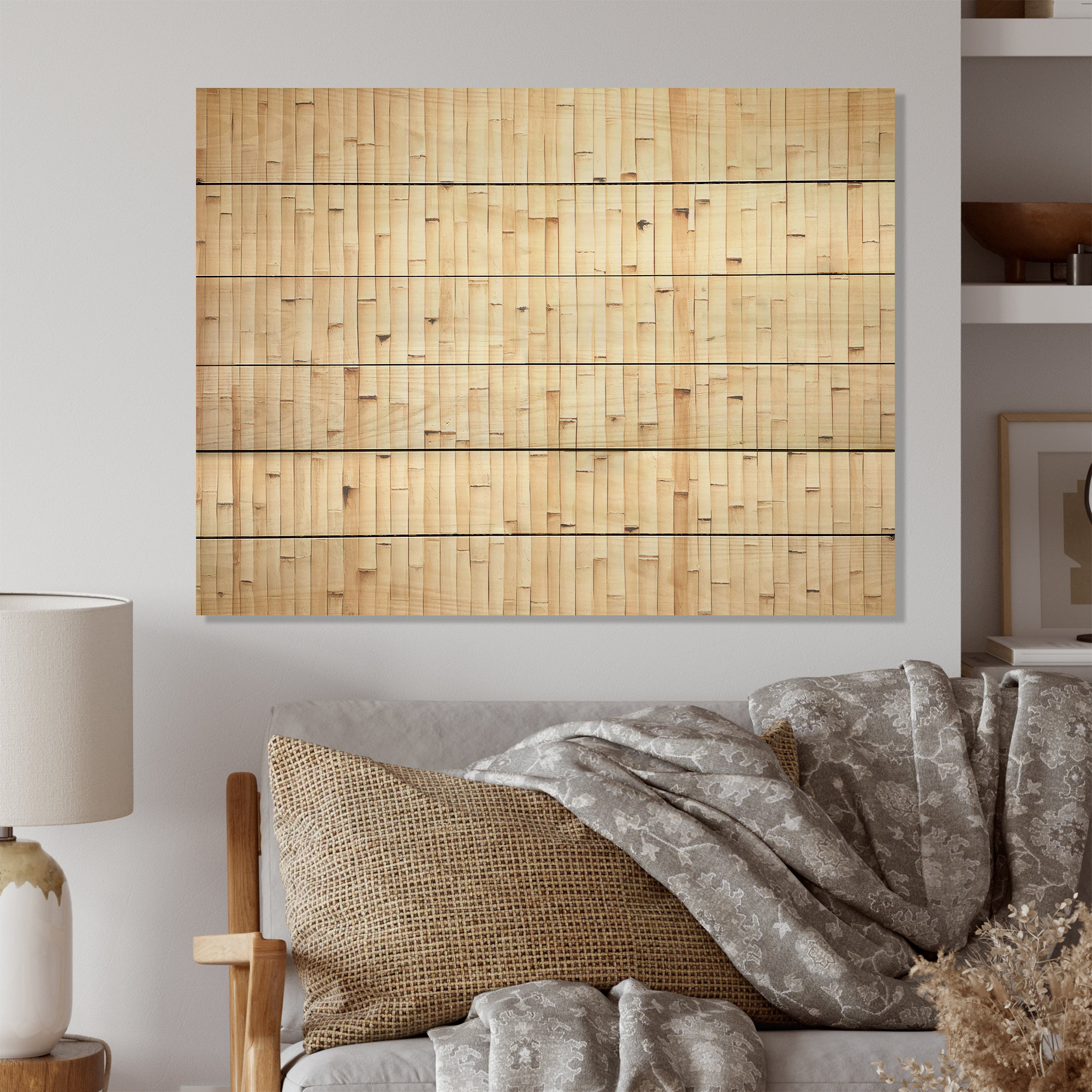 Bay Isle Home™ Minimalism Beige Bamboo Serenity - Bamboo Wood Wall Art ...