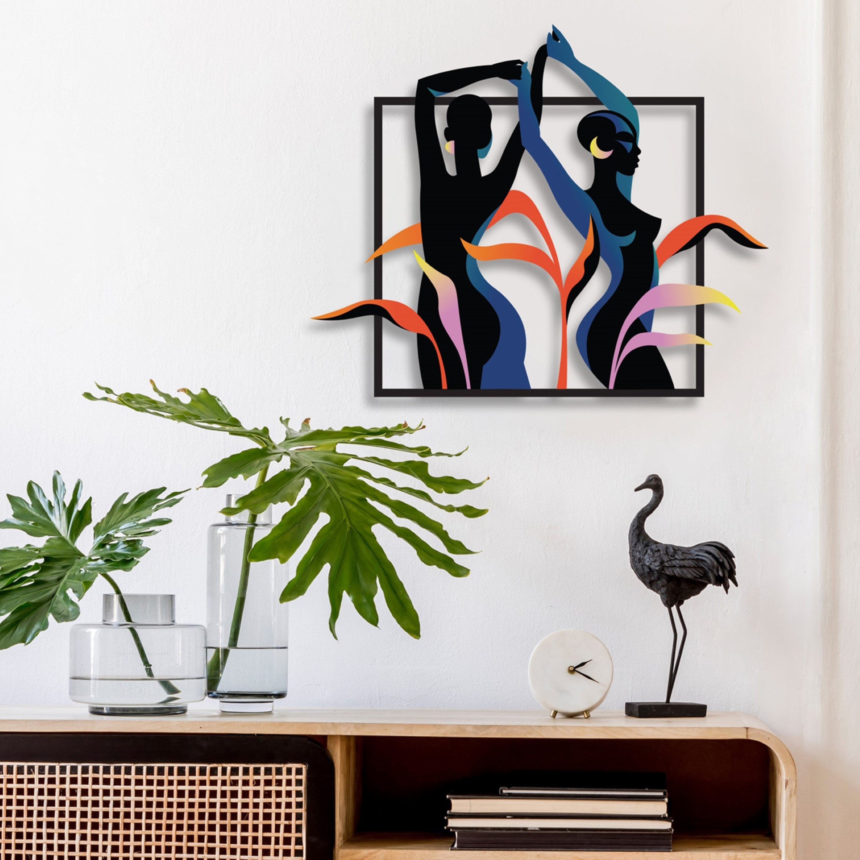 Latitude Run® Dancer Women Modern Metal Wall Art Decor for New Home or ...