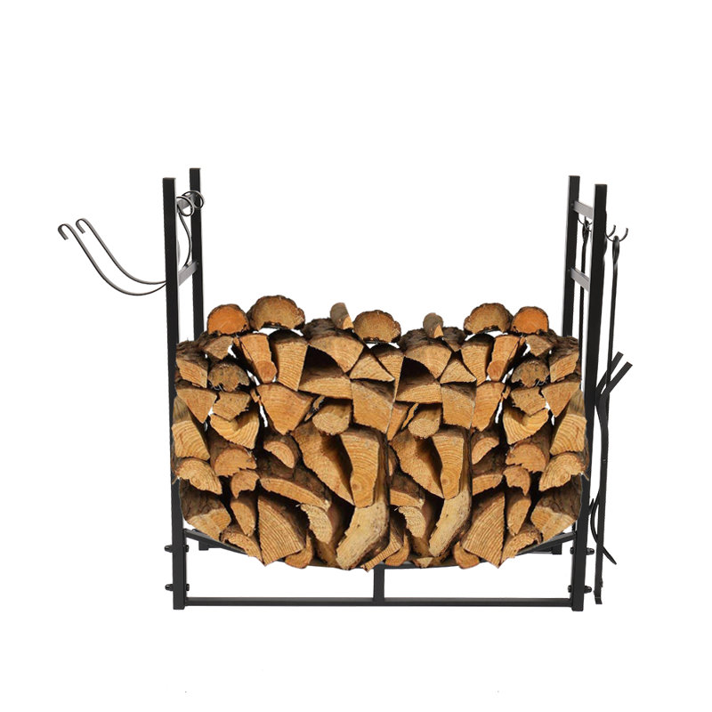Lark Manor™ Amechi 29.1'' W Metal Log Rack & Reviews | Wayfair