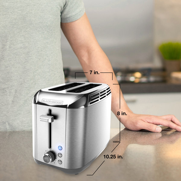 BLACK+DECKER TR3500SD Rapid Toast 2-Slice Toaster, Stainless Steel ...