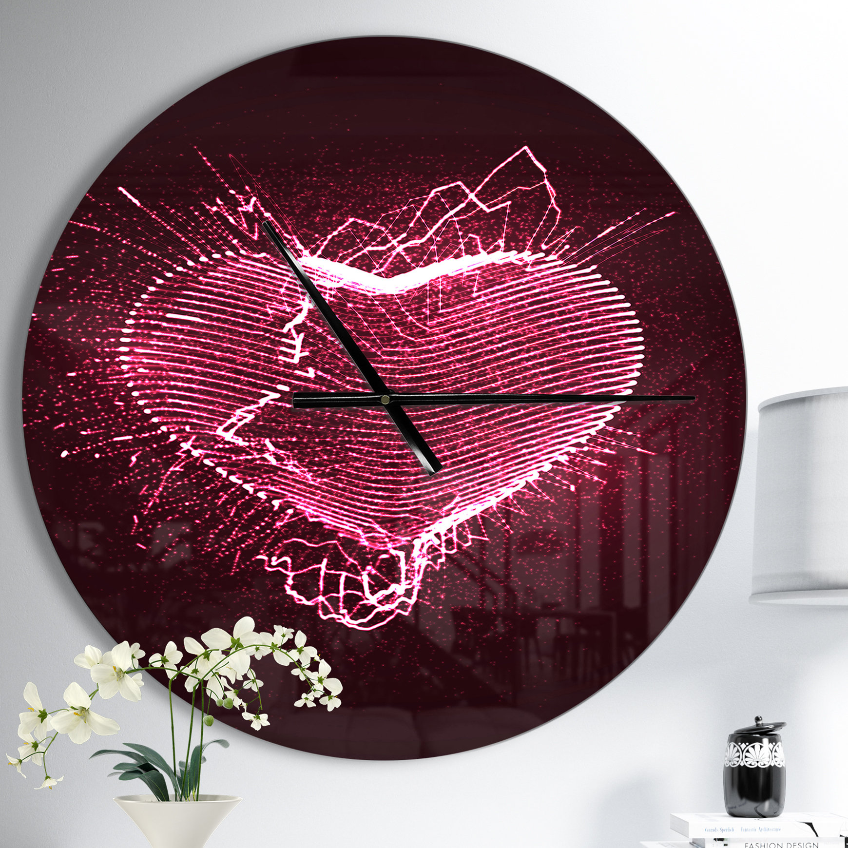 East Urban Home Happy Valentines Day - Modern wall clock | Wayfair