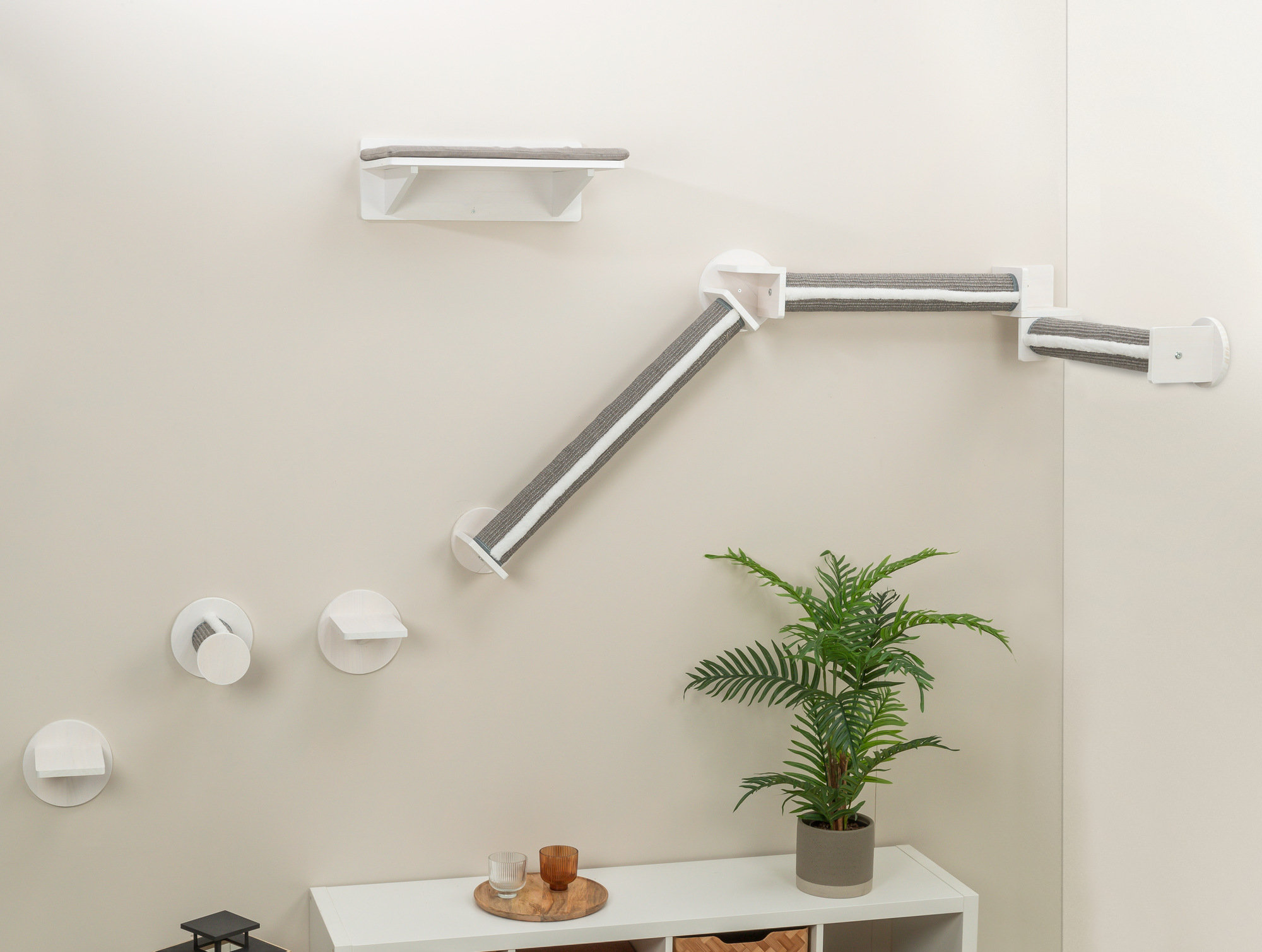 TRIXIE Wall Set 6, Indoor Corner Cat Scratching Post, Climbing ...