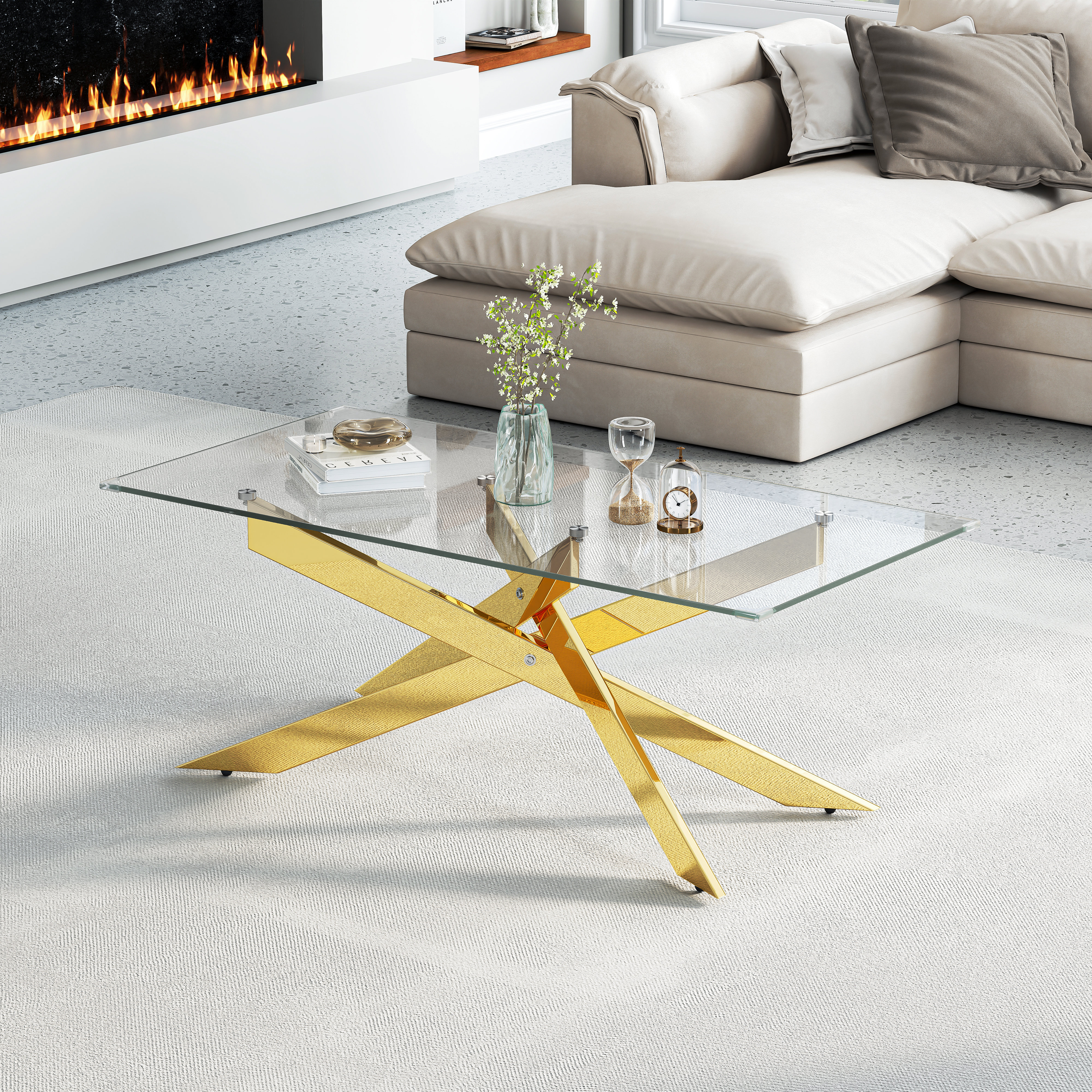 Mercer41 Glass Top Single Coffee Table & Reviews | Wayfair