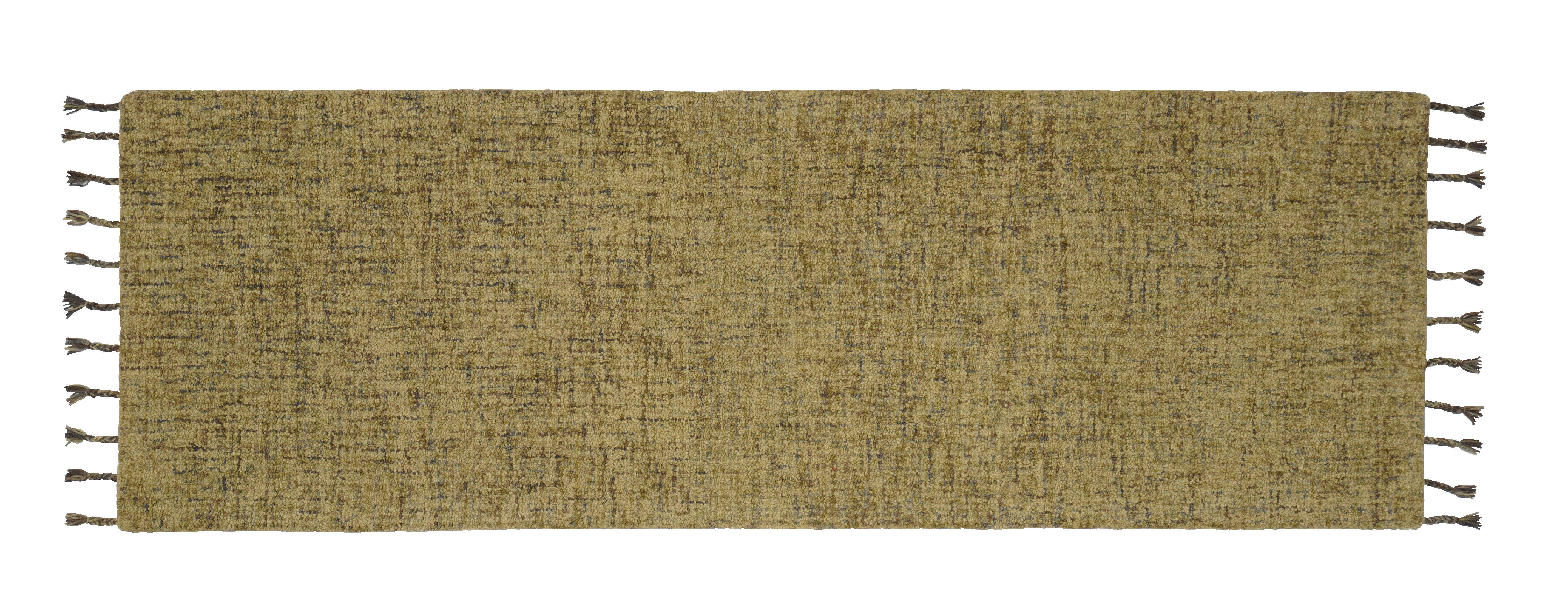 17 Stories Erric Handmade Tufted Wool Nomad Gold Area Rug | Wayfair