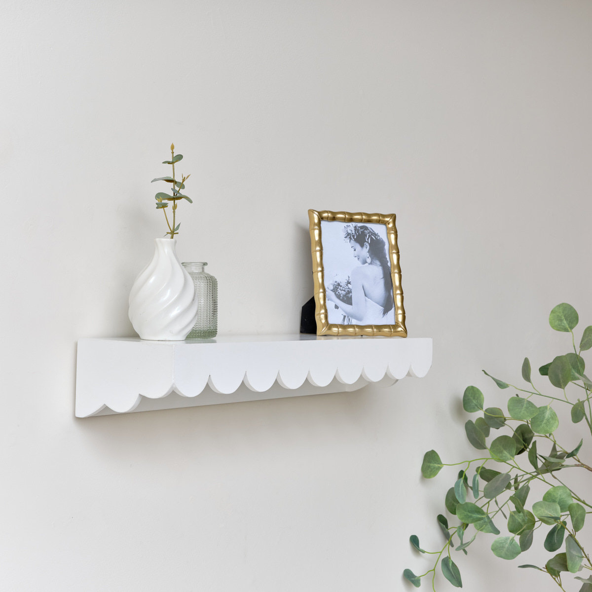 ClassicLiving Pale Scalloped Wall Storage Shelf - 61Cm | Wayfair.co.uk