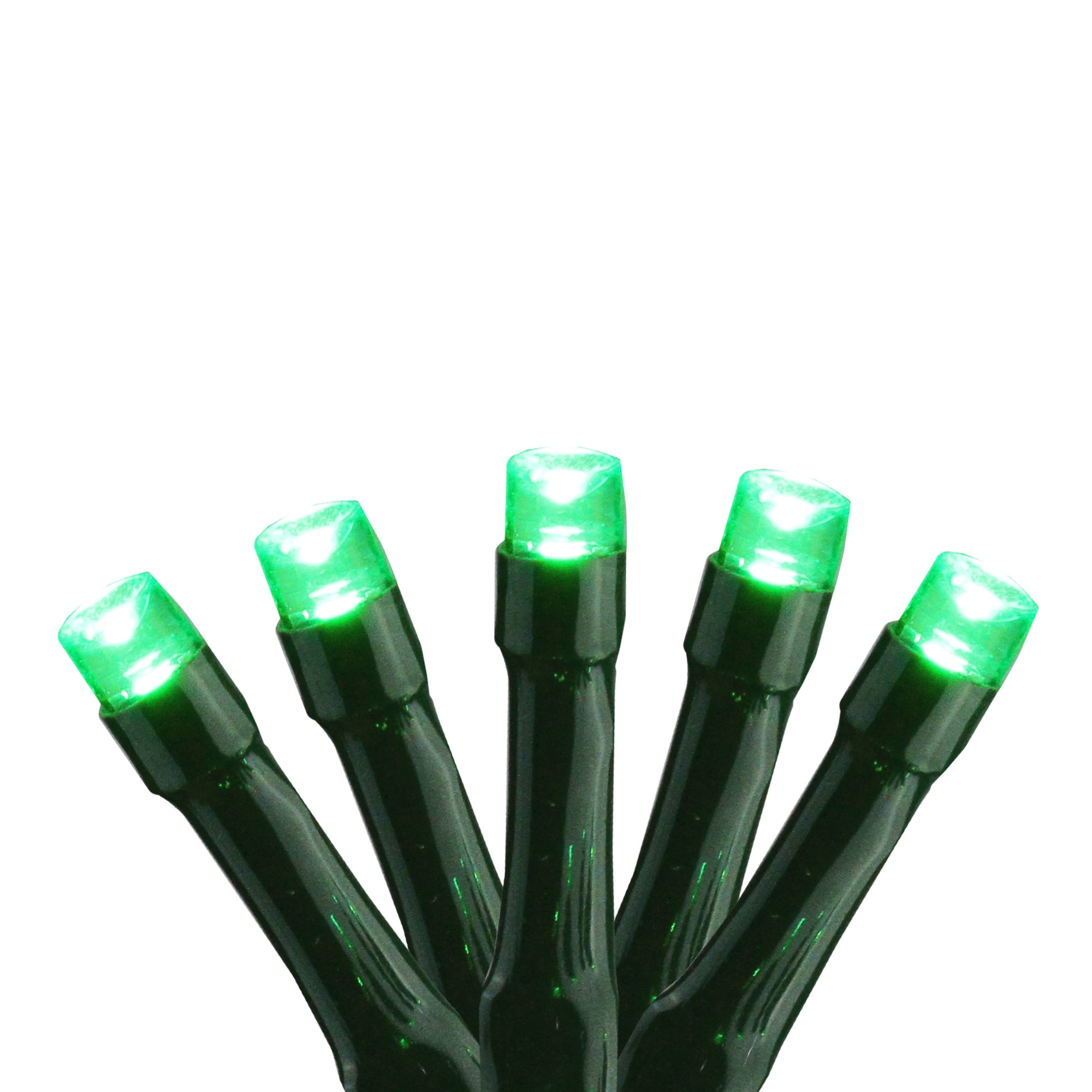 The Holiday Aisle® 15 Battery Operated Green LED Micro Christmas Lights ...