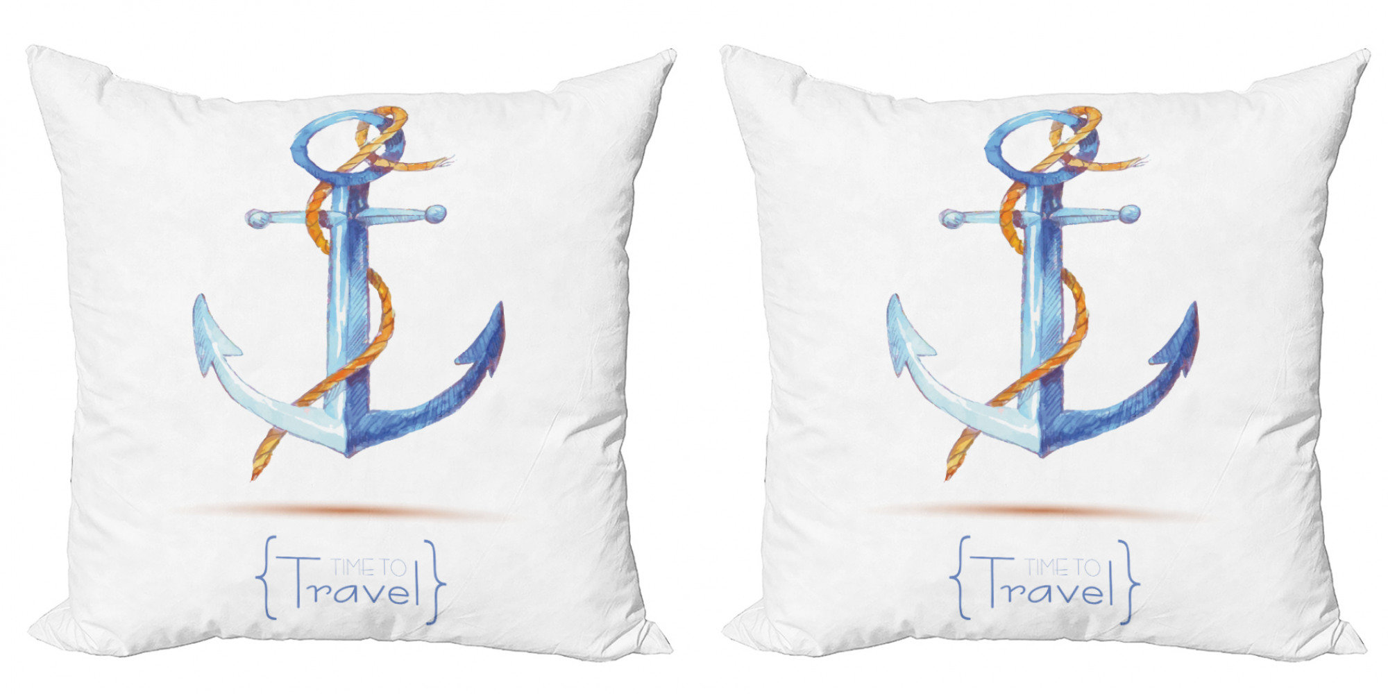 Ambesonne Anchor Throw Pillow Cushion Cover Pack Of 2, Watercolors ...