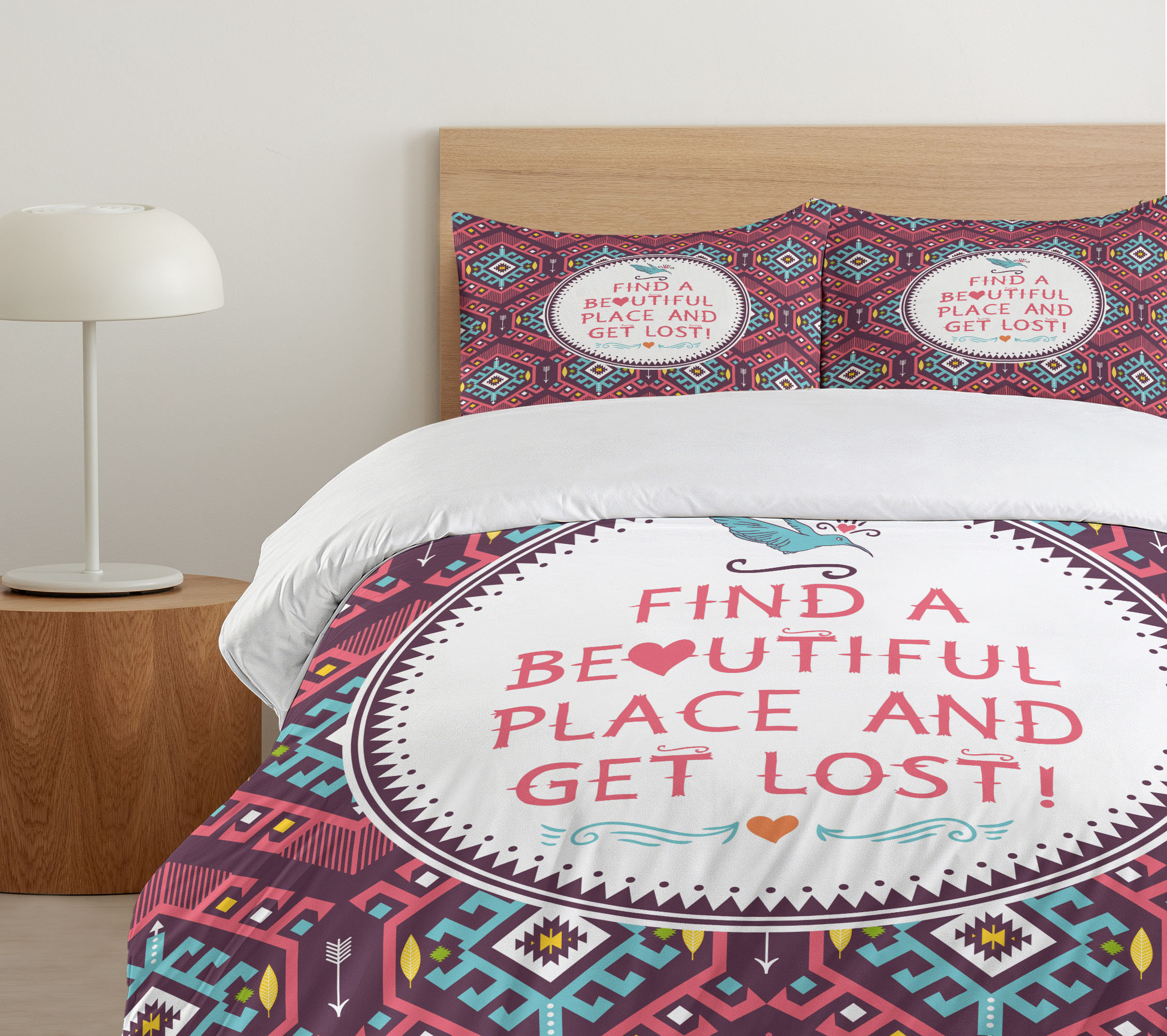 Ambesonne Turquoise Microfiber 3 Piece Duvet Cover Set | Wayfair