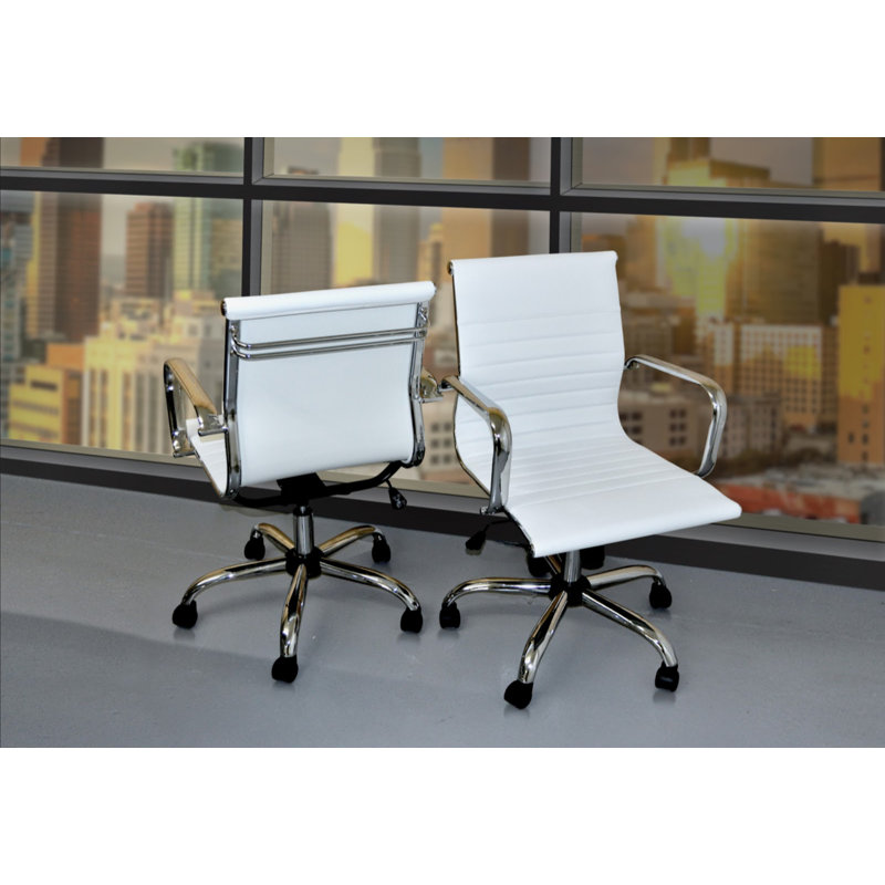 Orren Ellis Theta Solid Wood Rectangle Conference Table with 10 Chairs ...