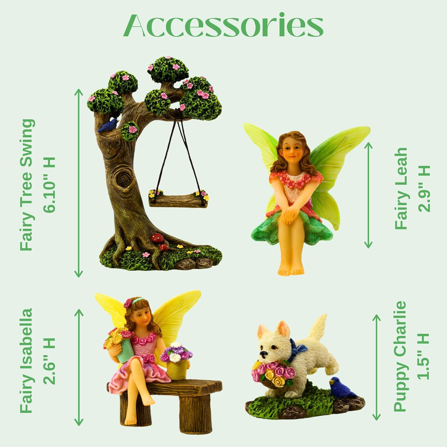 Ophelia & Co. Fairies For Fairy Garden – Cute Accessories Kit For ...