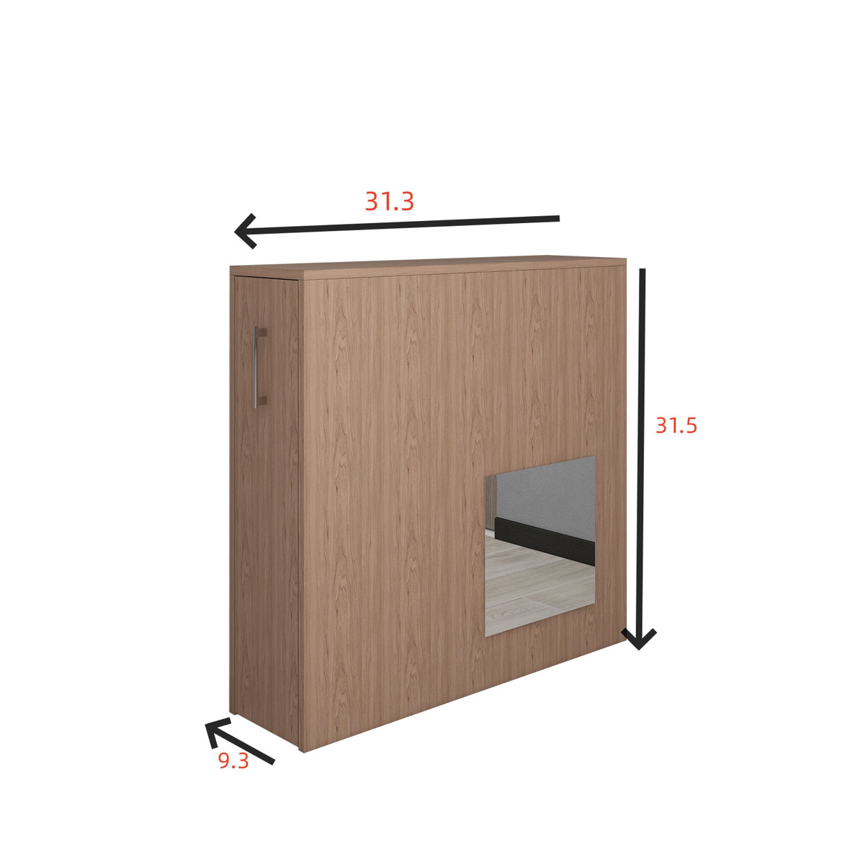 Latitude Run® Sliding Door Shoe Rack Shoe Cabinet with Hidden Shoe Rack ...