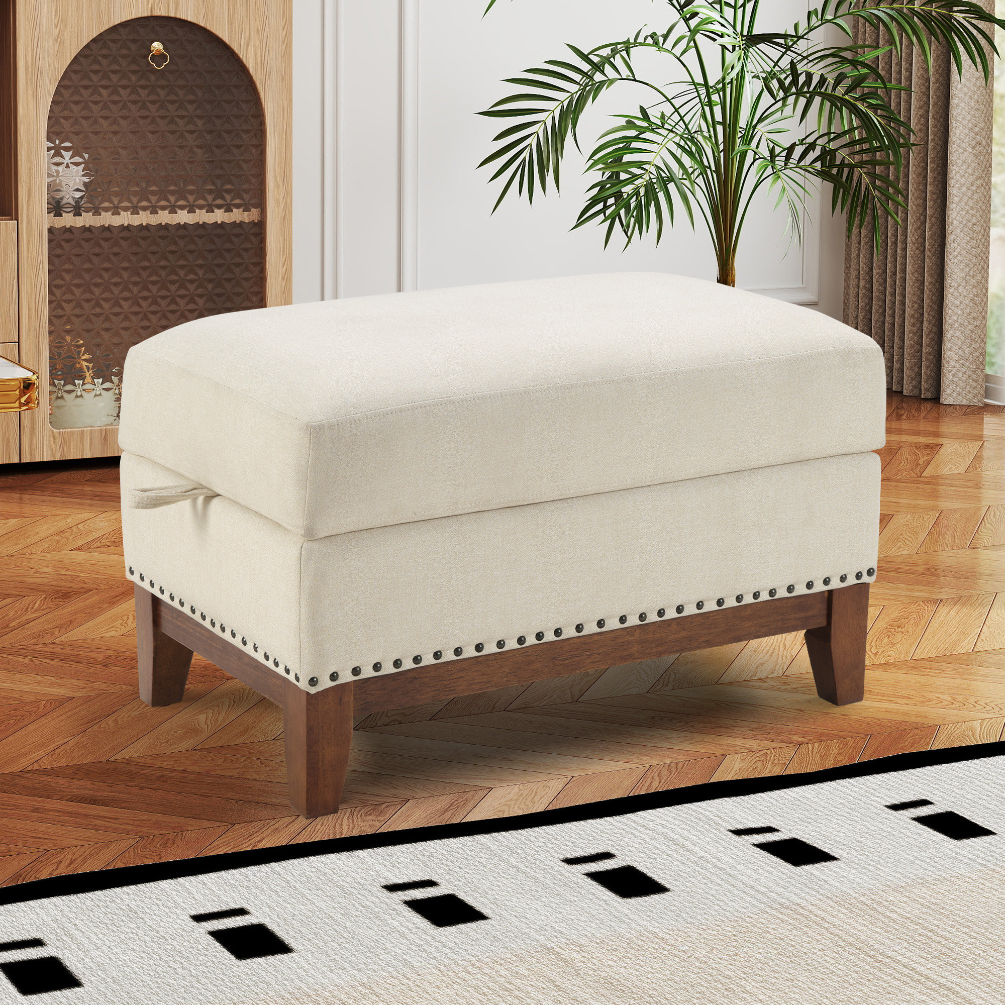 Red Barrel Studio® Idrissi 30.8" Wide Mordern Rectangle Upholstered ...