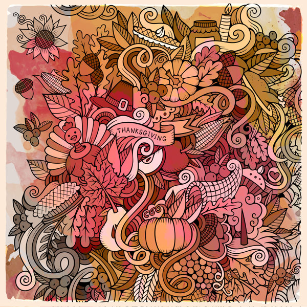 Latitude Vive Cartoon Cute Doodles by Kostenkodesign - Wrapped Canvas ...