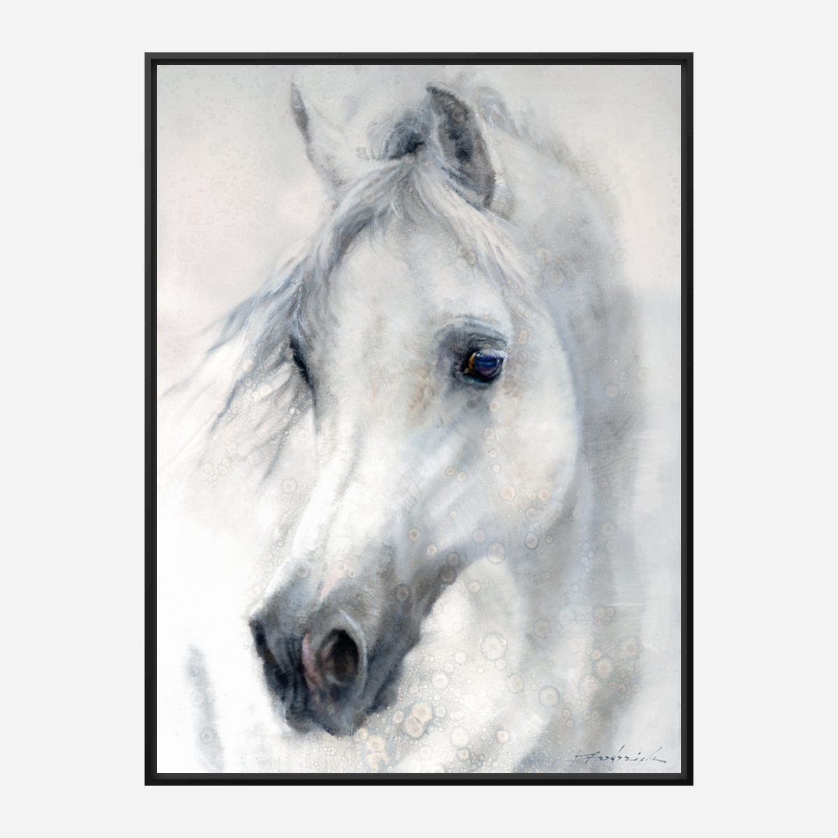 David Frederick Riley Prints Stallion by - Floater Frame Print on ...