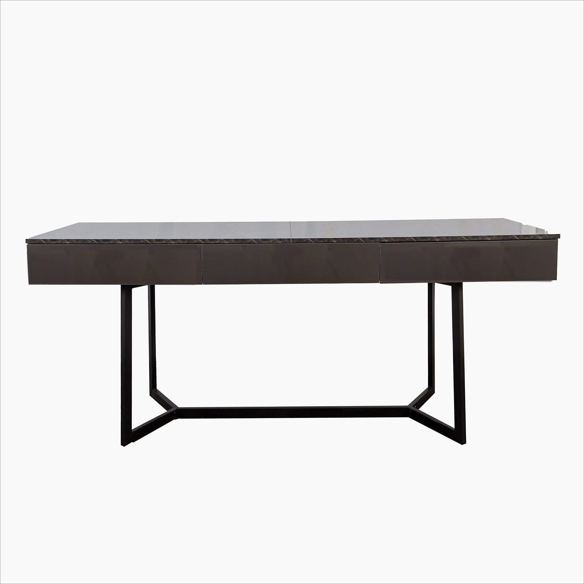 Latitude Run® Modern Black 70.87" Computer Desk, Study & Work Desk, Y ...