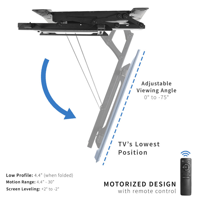 VIVO Motorized Flip Down Ceiling TV Mount for 40" to 85" Screens | Wayfair