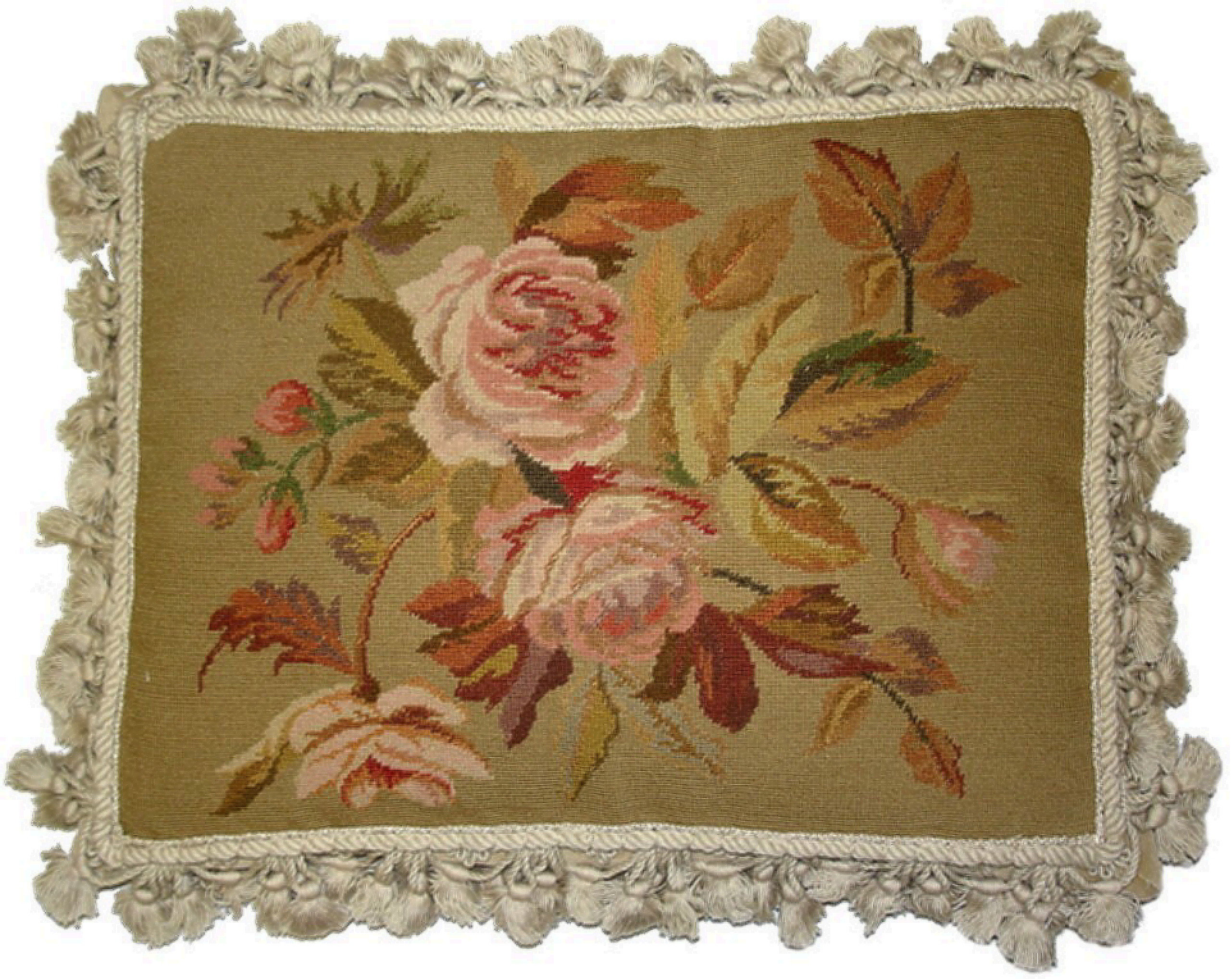 HKH International Embroidered Feather Throw Pillow | Wayfair