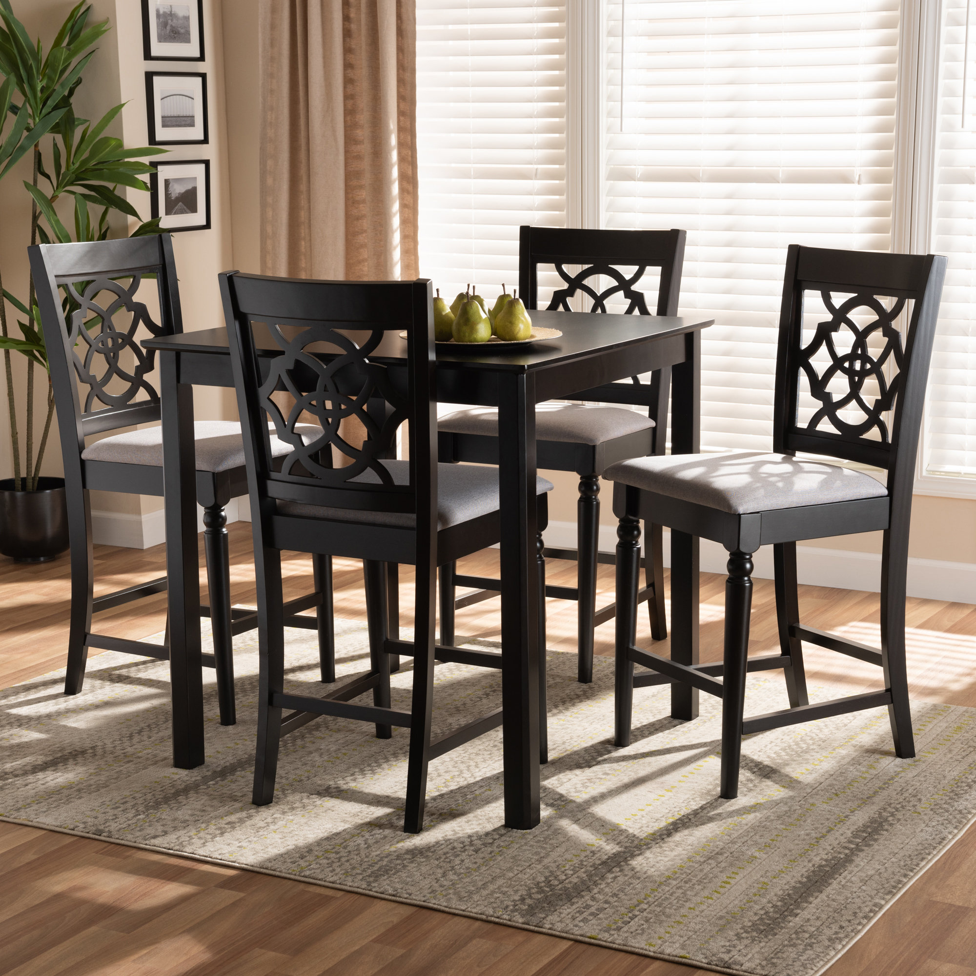 Winston Porter Leavenworth 4 - Person Counter Height Dining Set ...