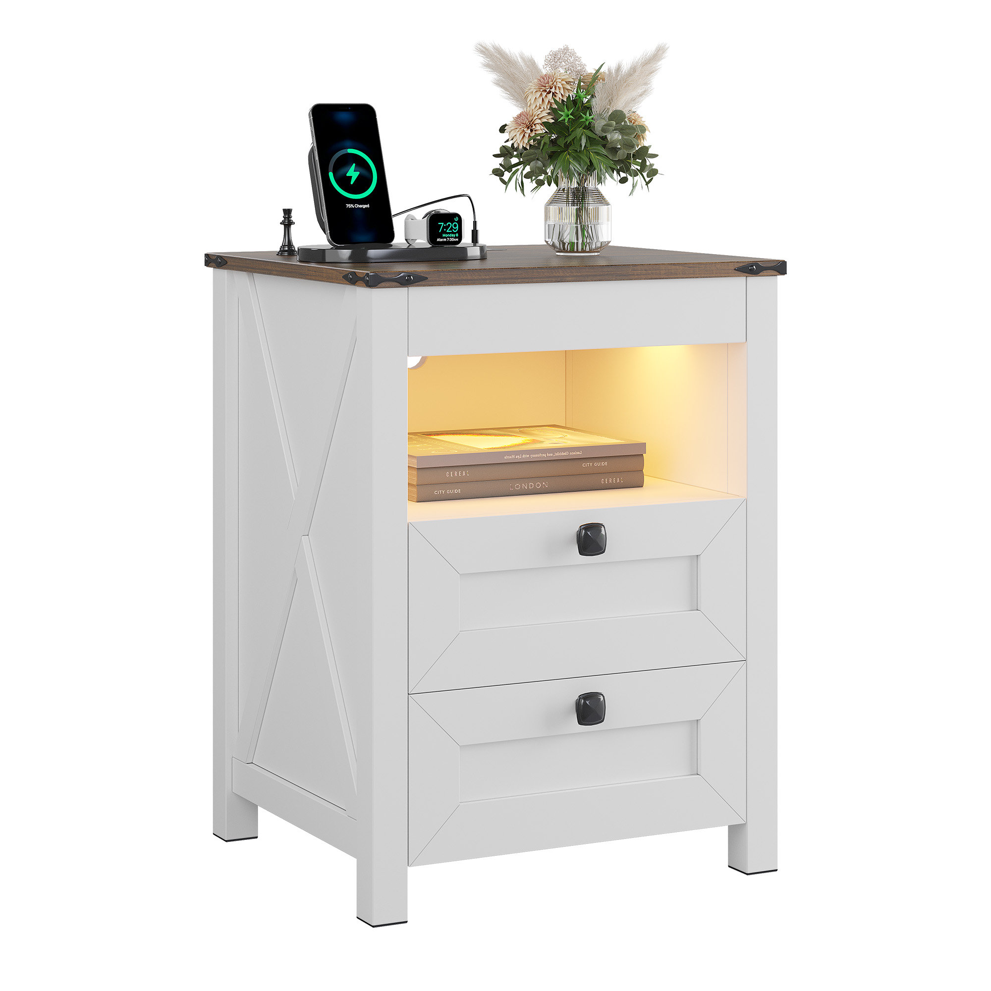 Winston Porter Ruhena 2 - Drawer Nightstand & Reviews | Wayfair