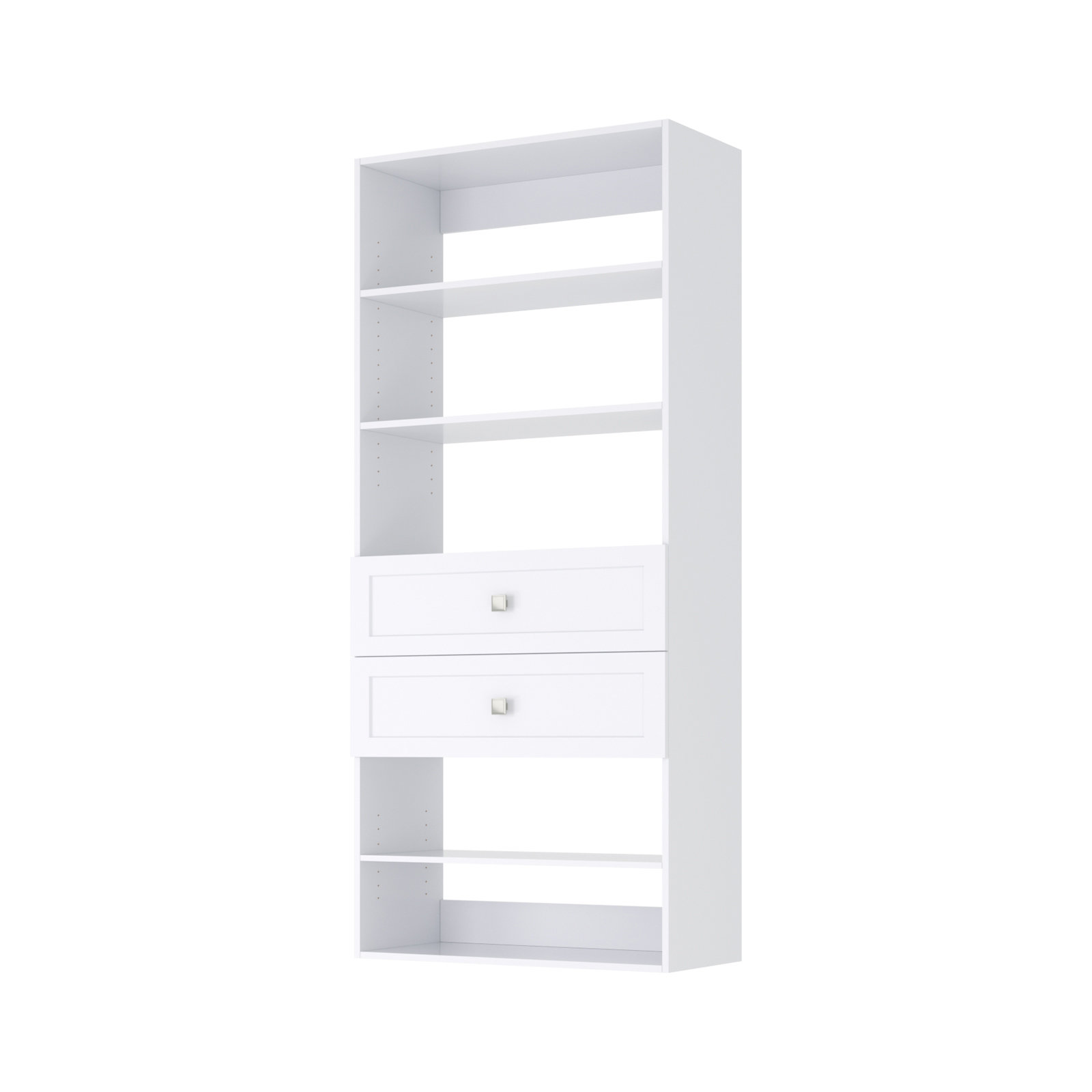 Latitude Run® 2 Drawer Shelf Tower Unit Combined Cabinet Box and Shaker ...