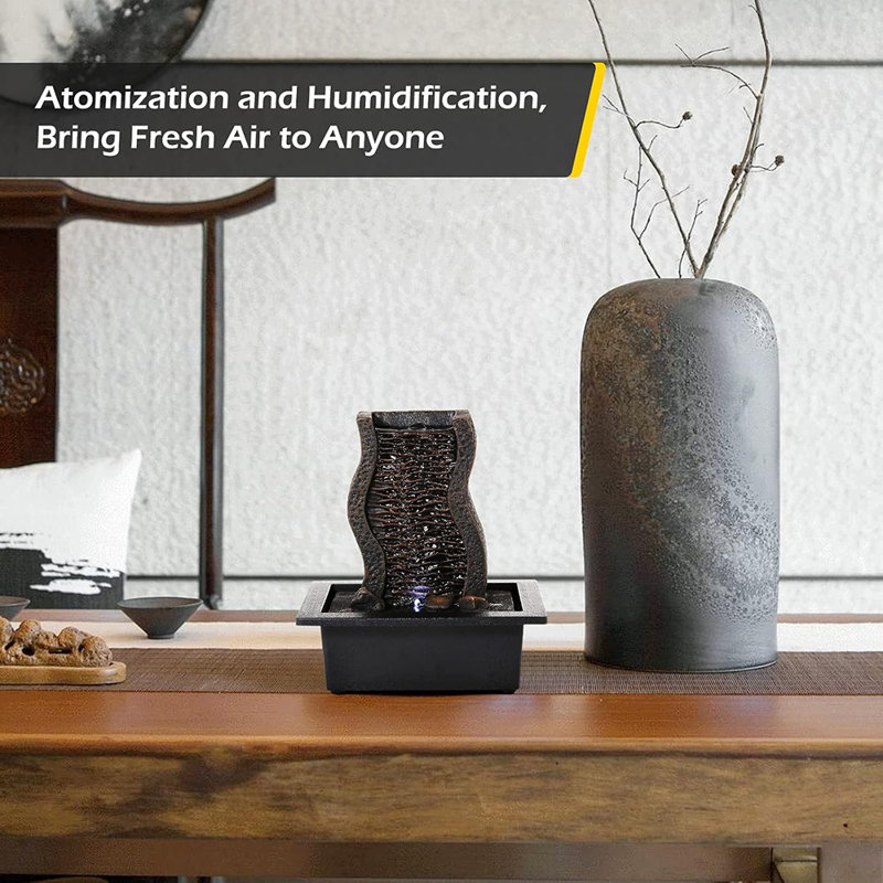 Ebern Designs Water Fountains Indoor Tabletop Water Fountain With ...