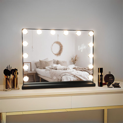 Black Makeup & Shaving Mirrors You'll Love | Wayfair